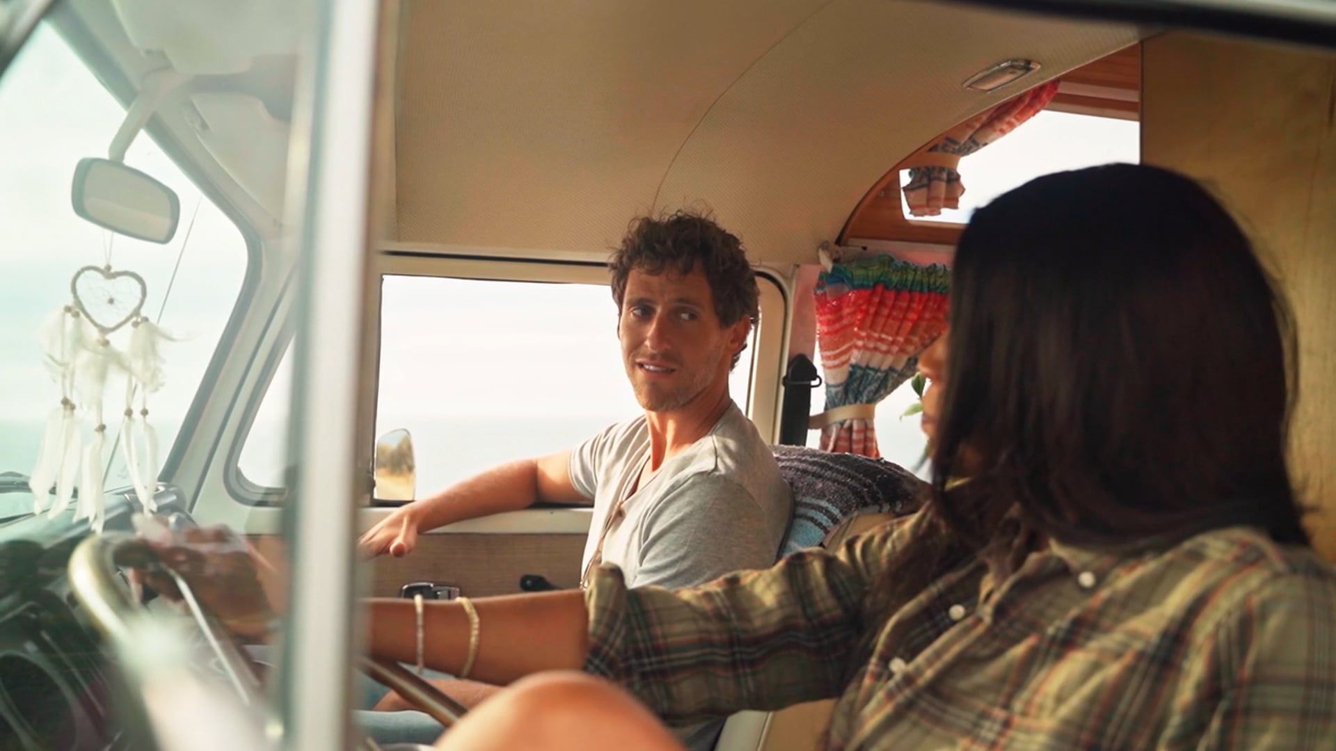 A Couple Talking Inside a Van · Free Stock Video