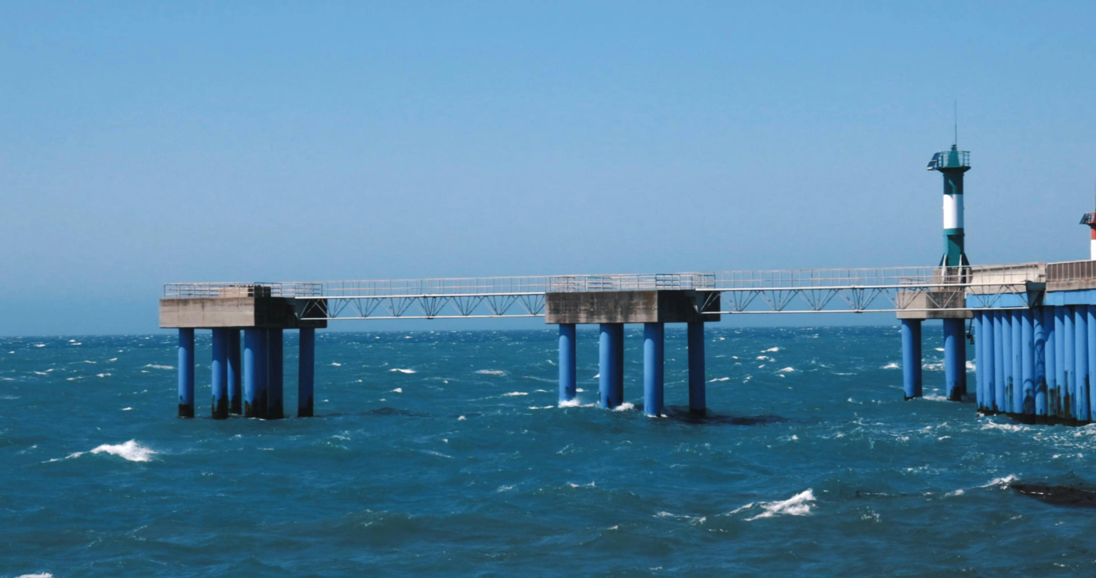 A Pier and a Marine Traffic Control Tower Free Stock Video Footage ...