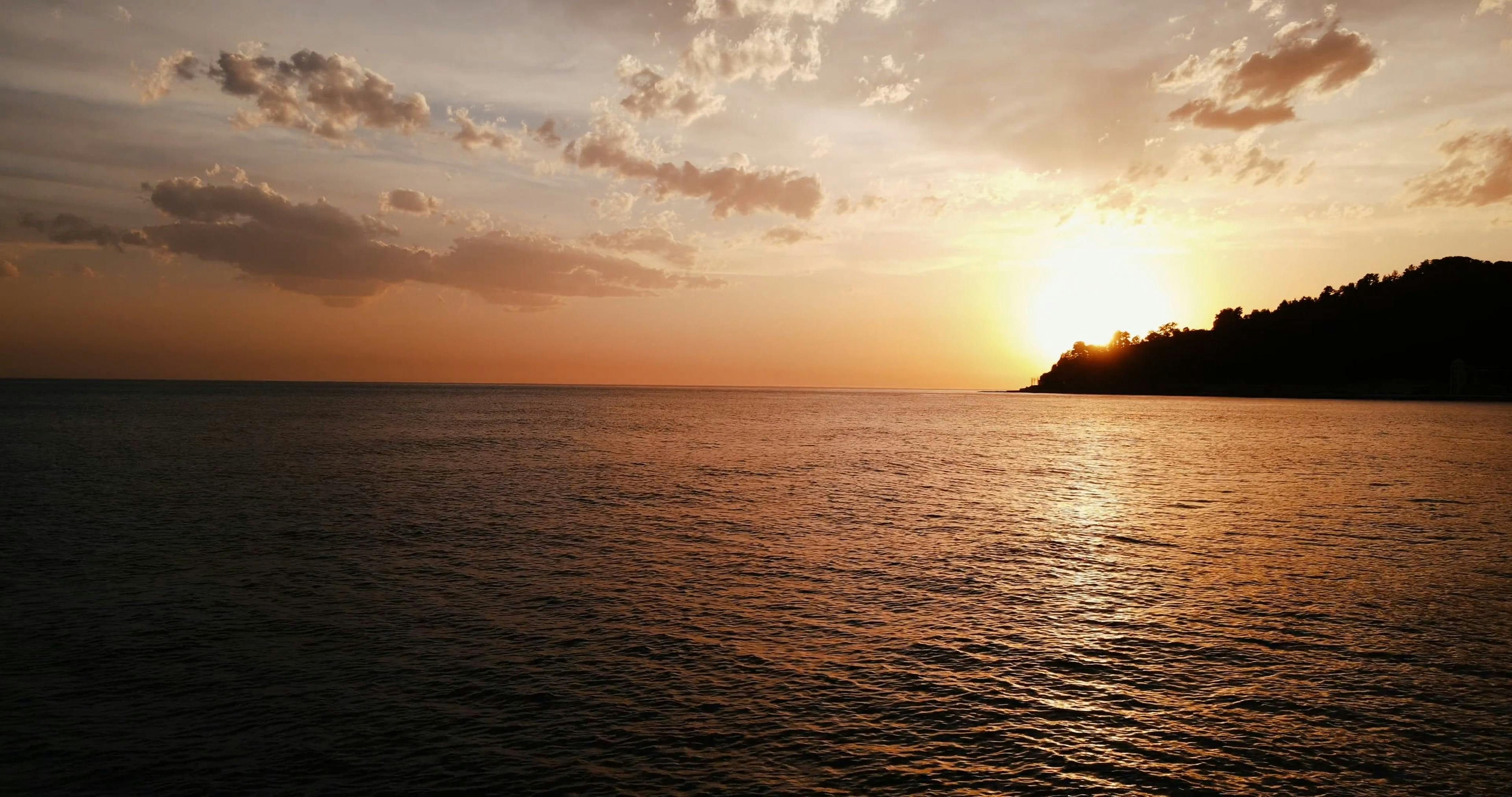 Aerial Shot of a Sunset · Free Stock Video