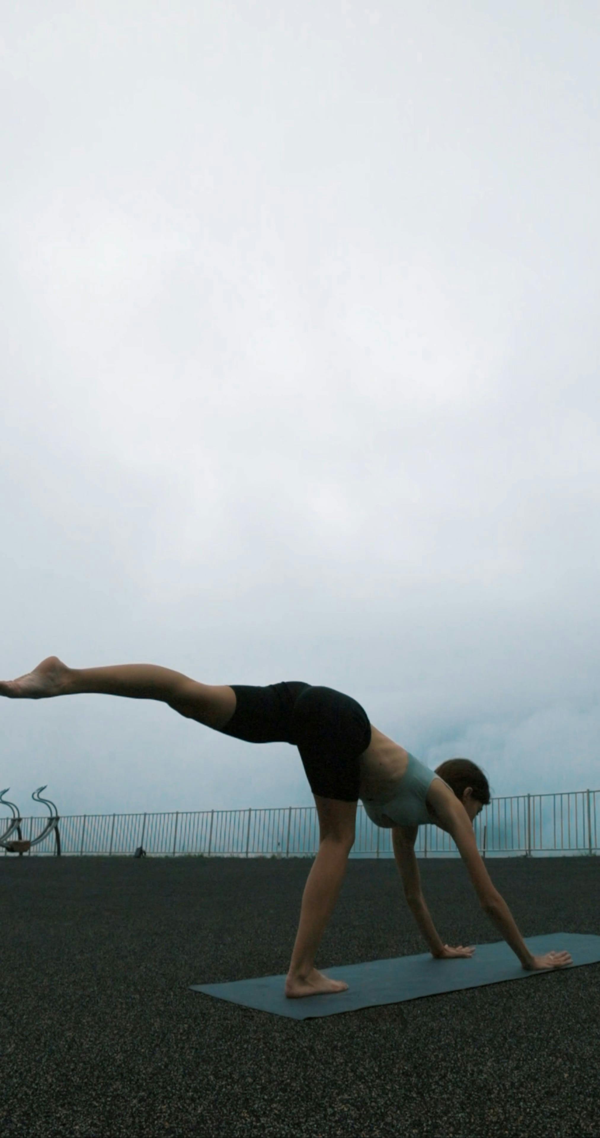 Woman Doing Yoga Over A Match · Free Stock Video