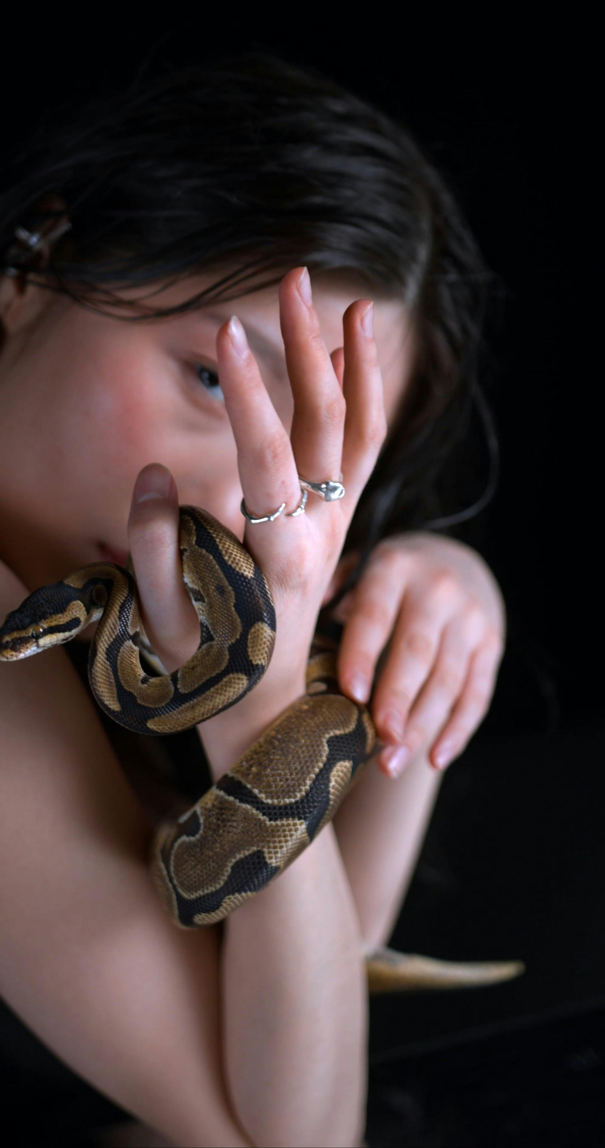 A Woman Holding a Snake Free Stock Video Footage, Royalty-Free 4K & HD ...