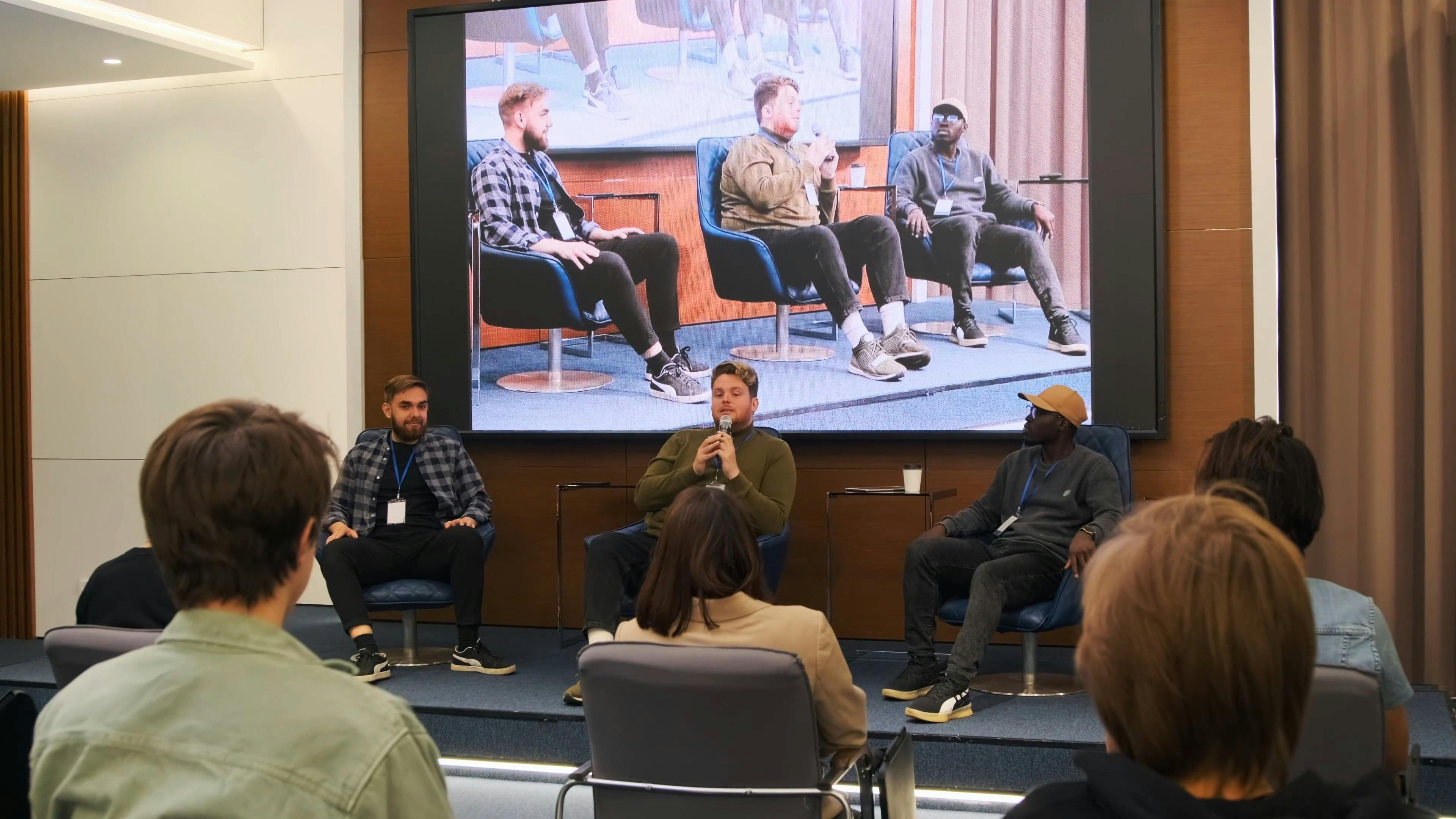 A Man Talking at Conference · Free Stock Video