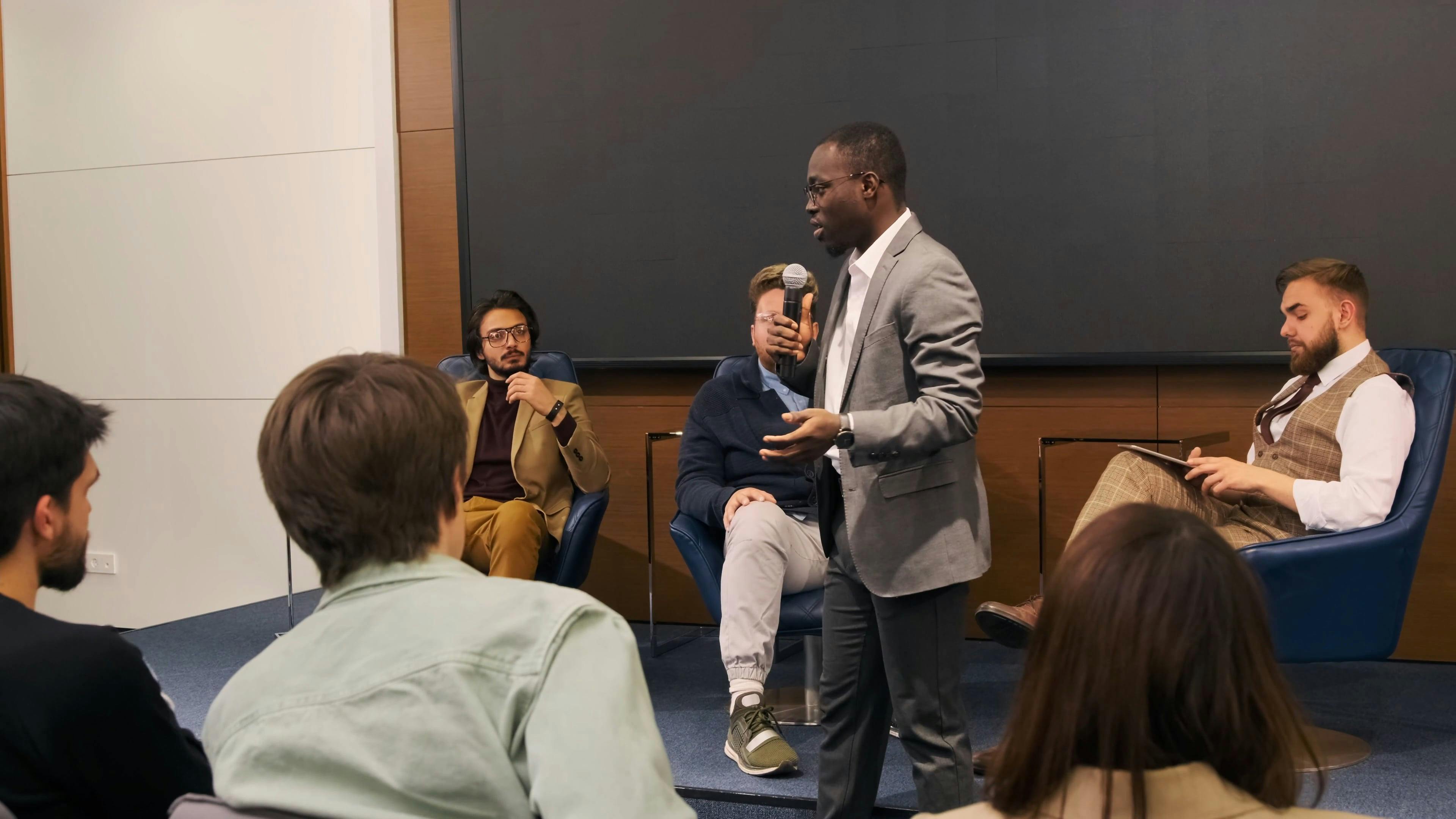 Man Talking at a Conference Free Stock Video Footage, Royalty-Free 4K ...