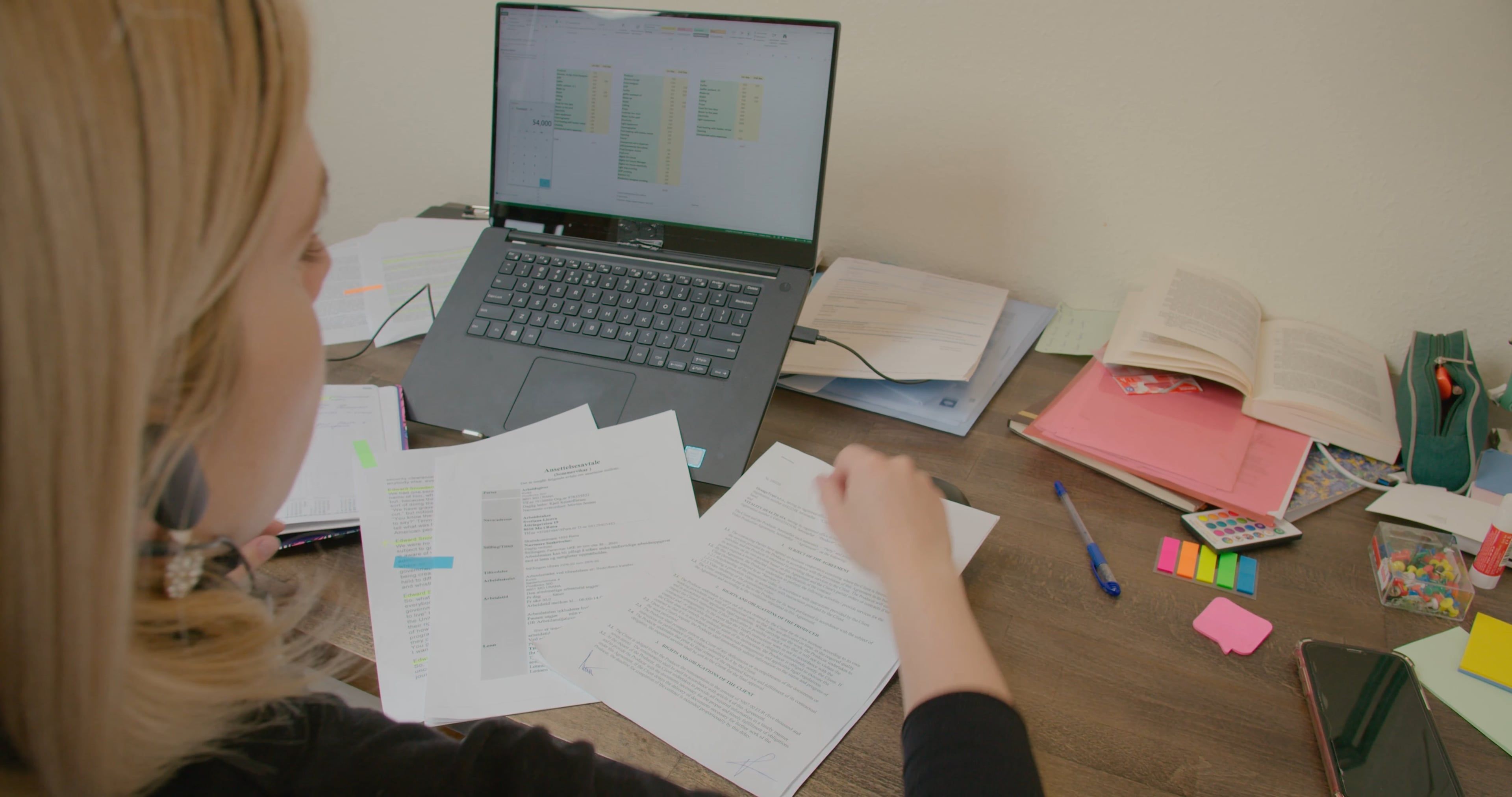 Woman Organizing Papers Free Stock Video Footage, Royalty-Free 4K & HD ...