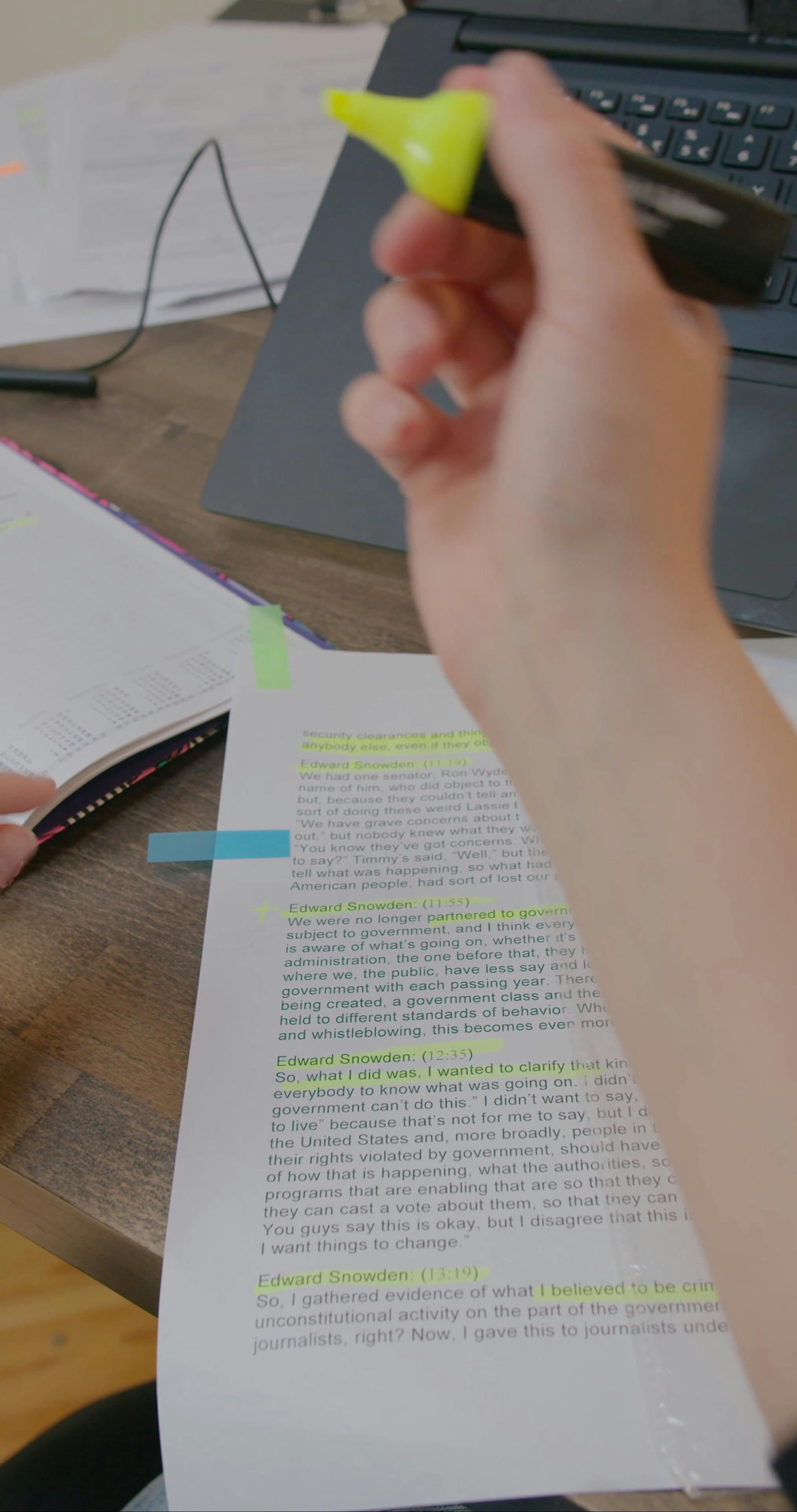 Person Highlighting Text On Paperwork Free Stock Video Footage, Royalty ...