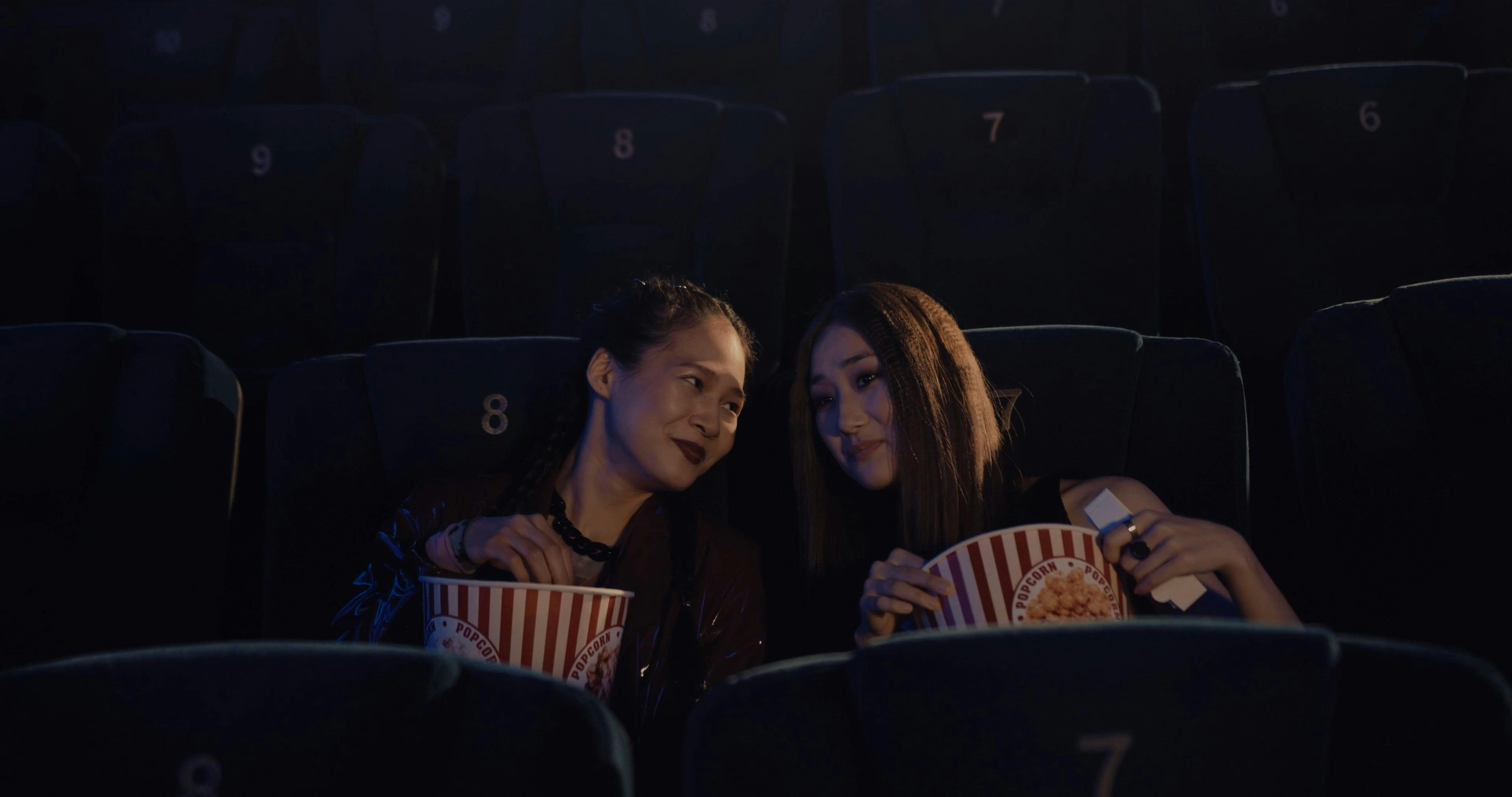 Friends Having a Conversation while Watching a Movie Free Stock Video ...