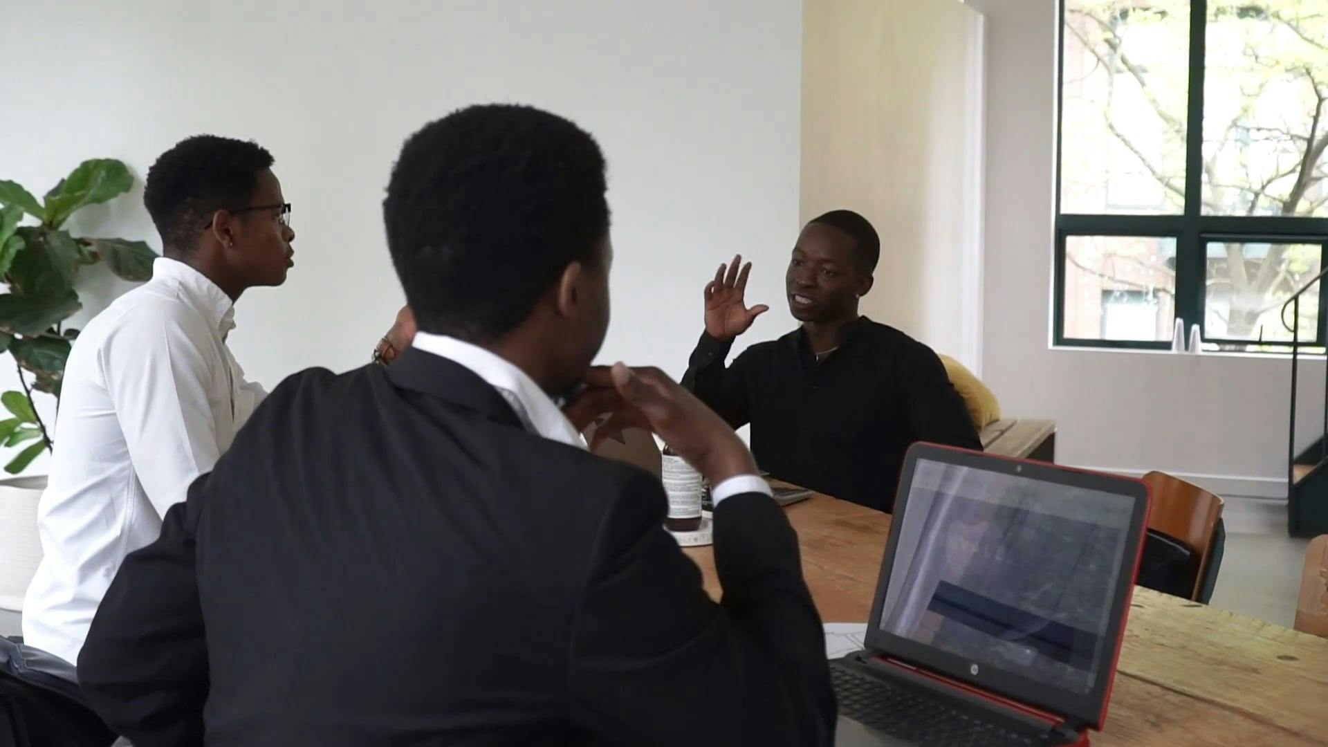 People Seated In Sofa Seats Discussing About Business Free Stock Video ...