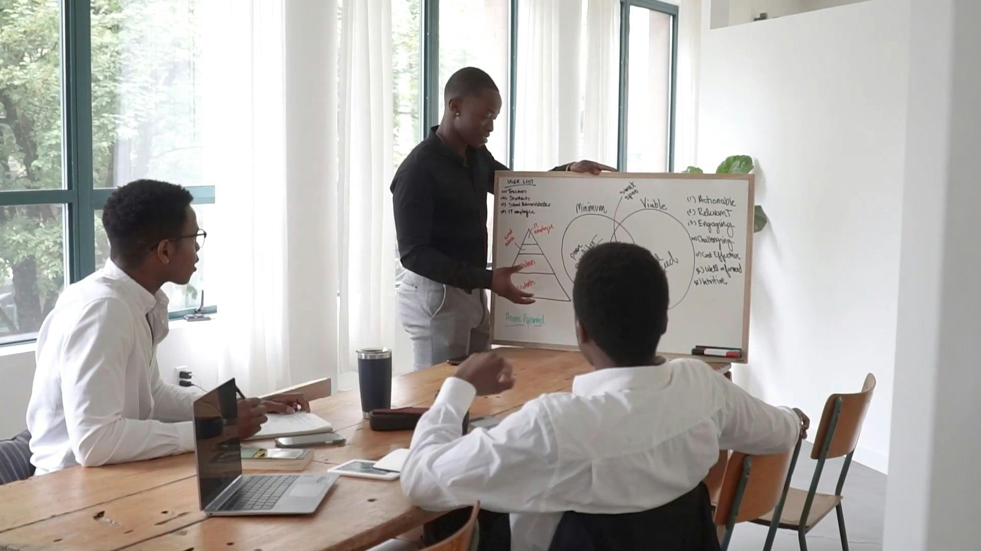 A Man Discussing a Presentation to Business People Free Stock Video ...