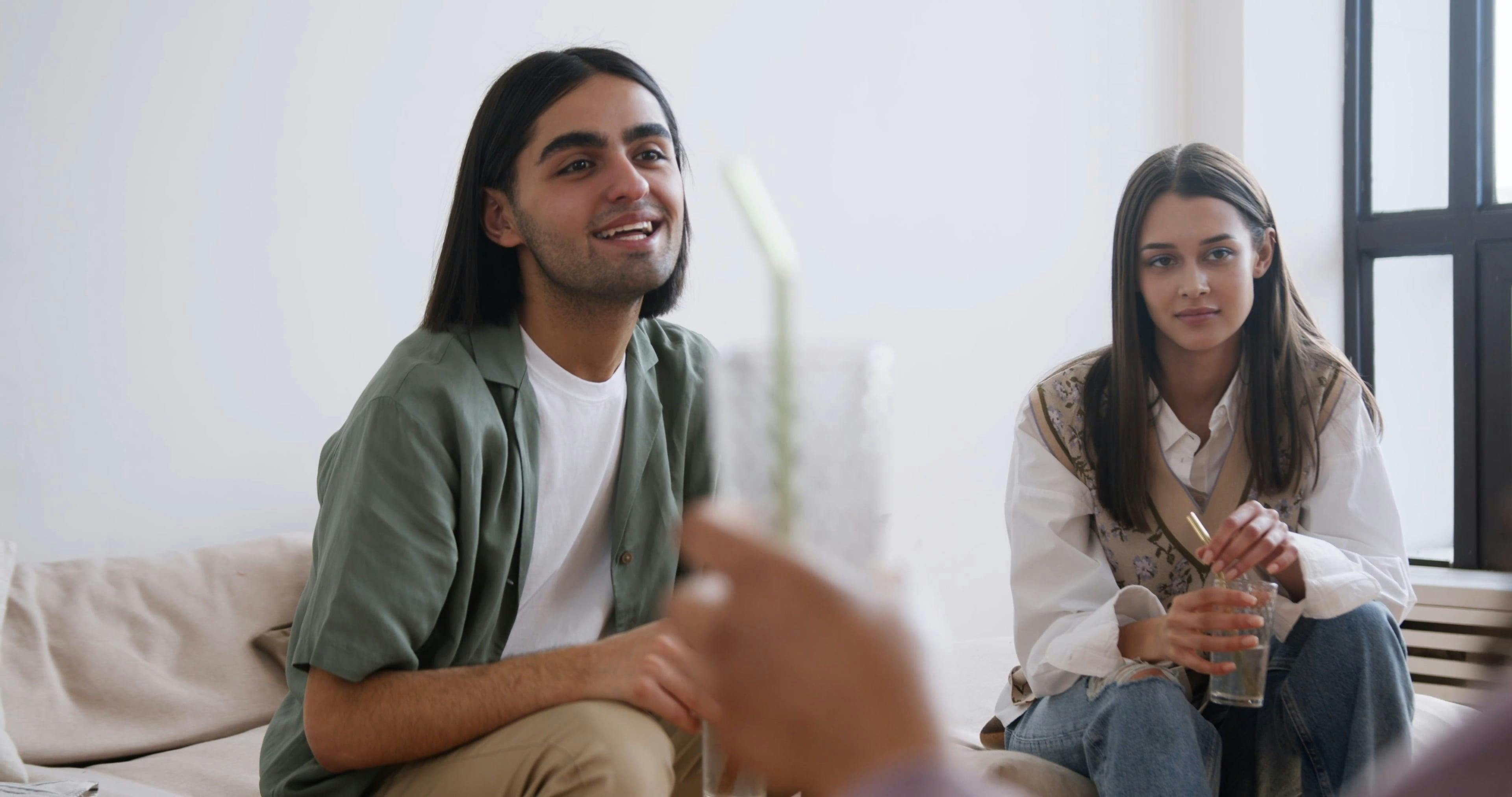 A Group of People Listening while Another is Talking Free Stock Video ...