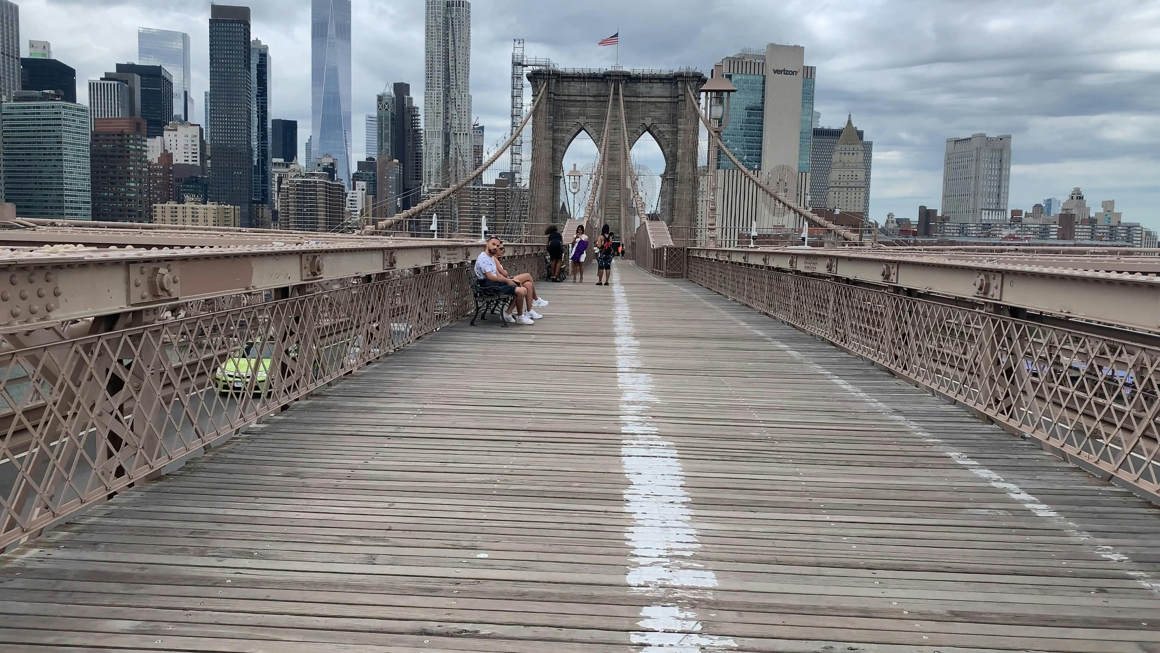 People at the Brooklyn Bridge Free Stock Video Footage, Royalty-Free 4K ...