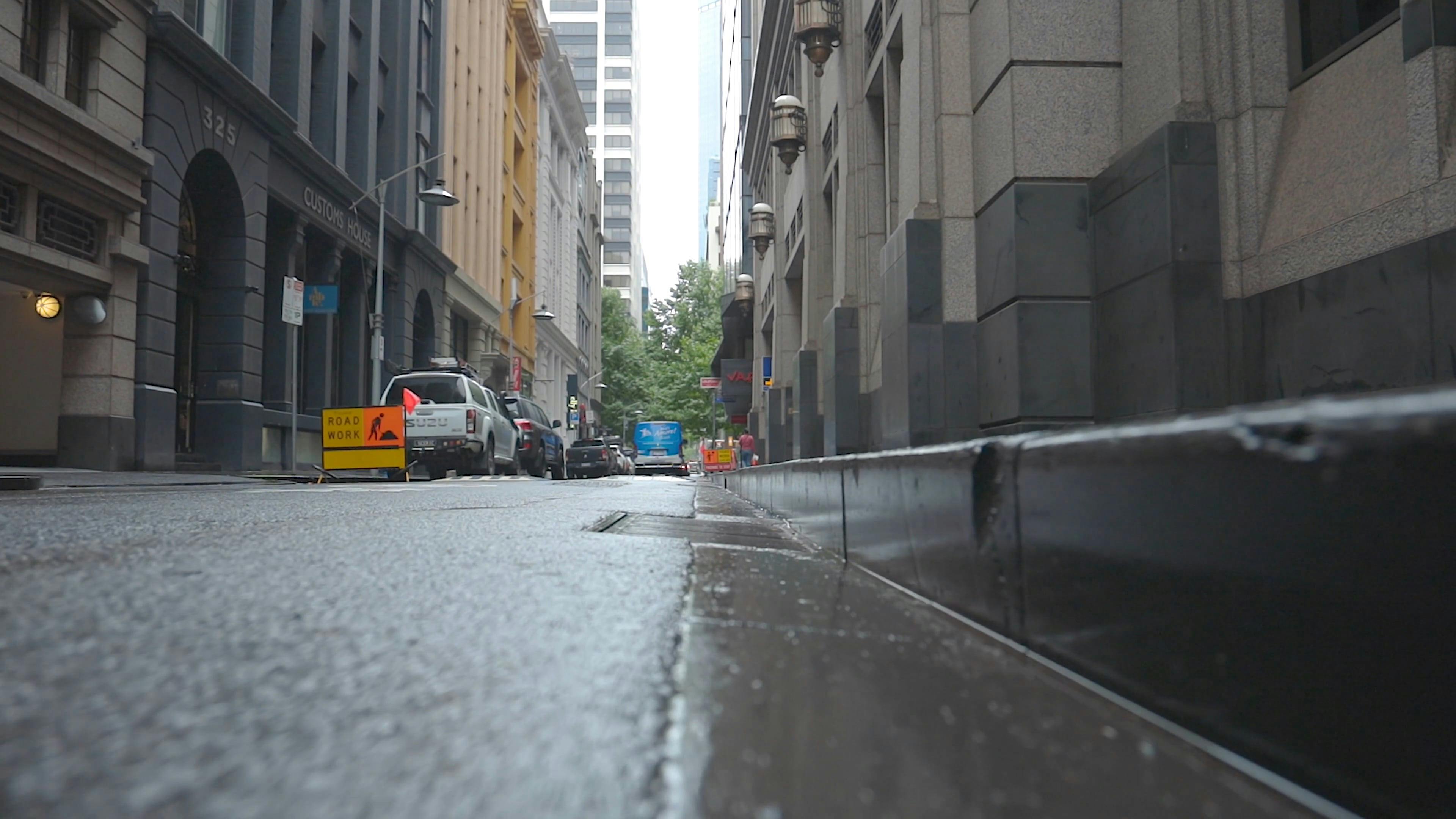 Ground Level Shot of a Street Free Stock Video Footage, Royalty-Free 4K ...