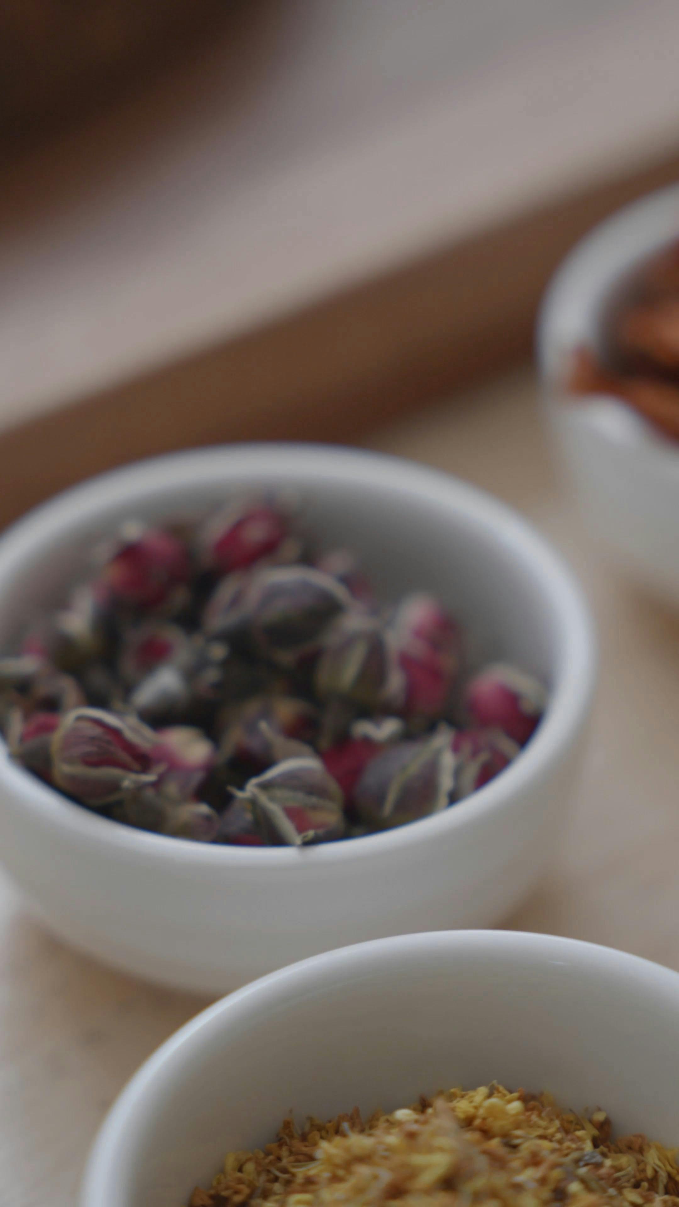 Tea Ingredients on the Table · Free Stock Video
