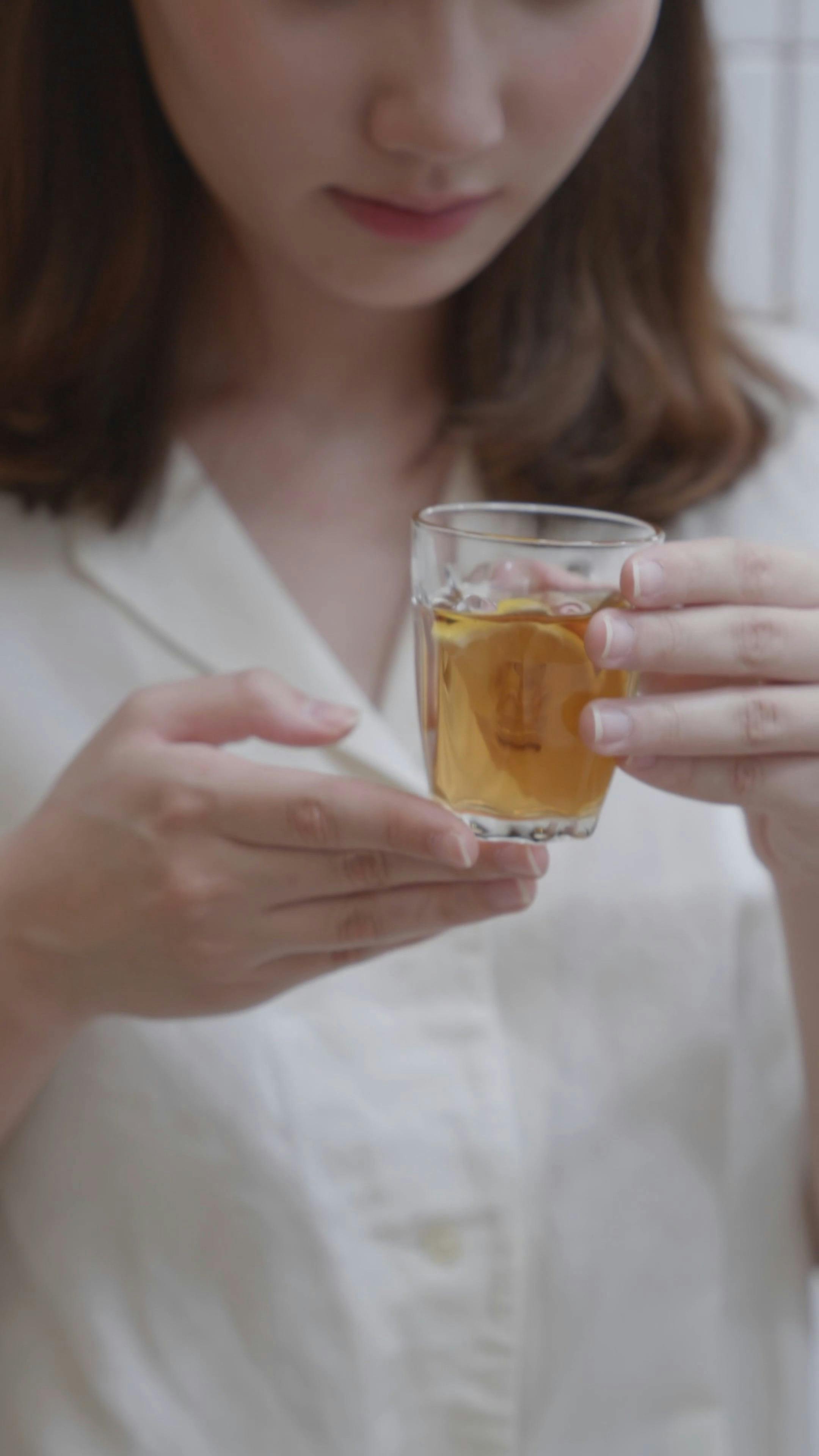 A Woman Smelling the Tea · Free Stock Video