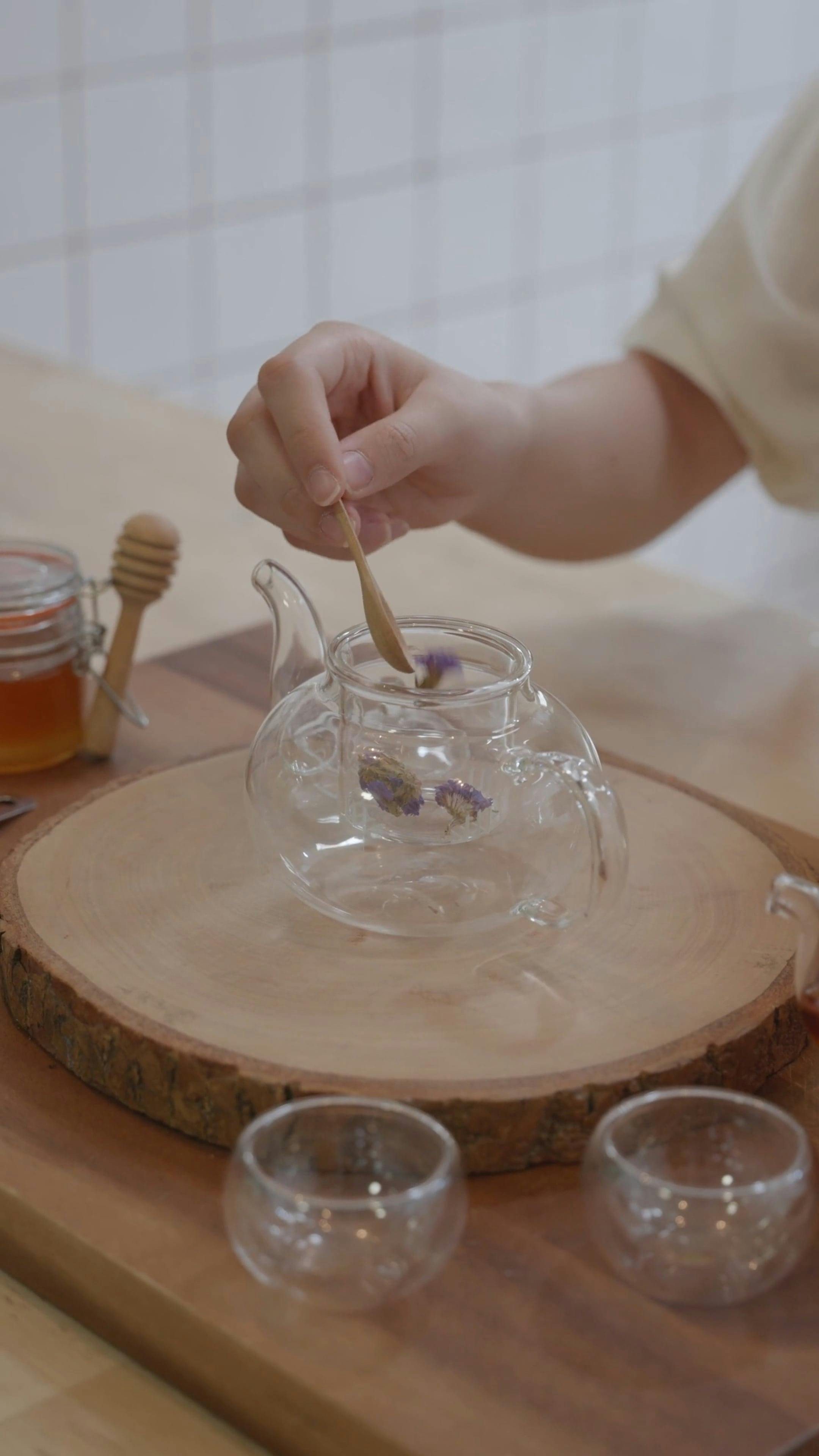 A Woman Preparing Tea · Free Stock Video