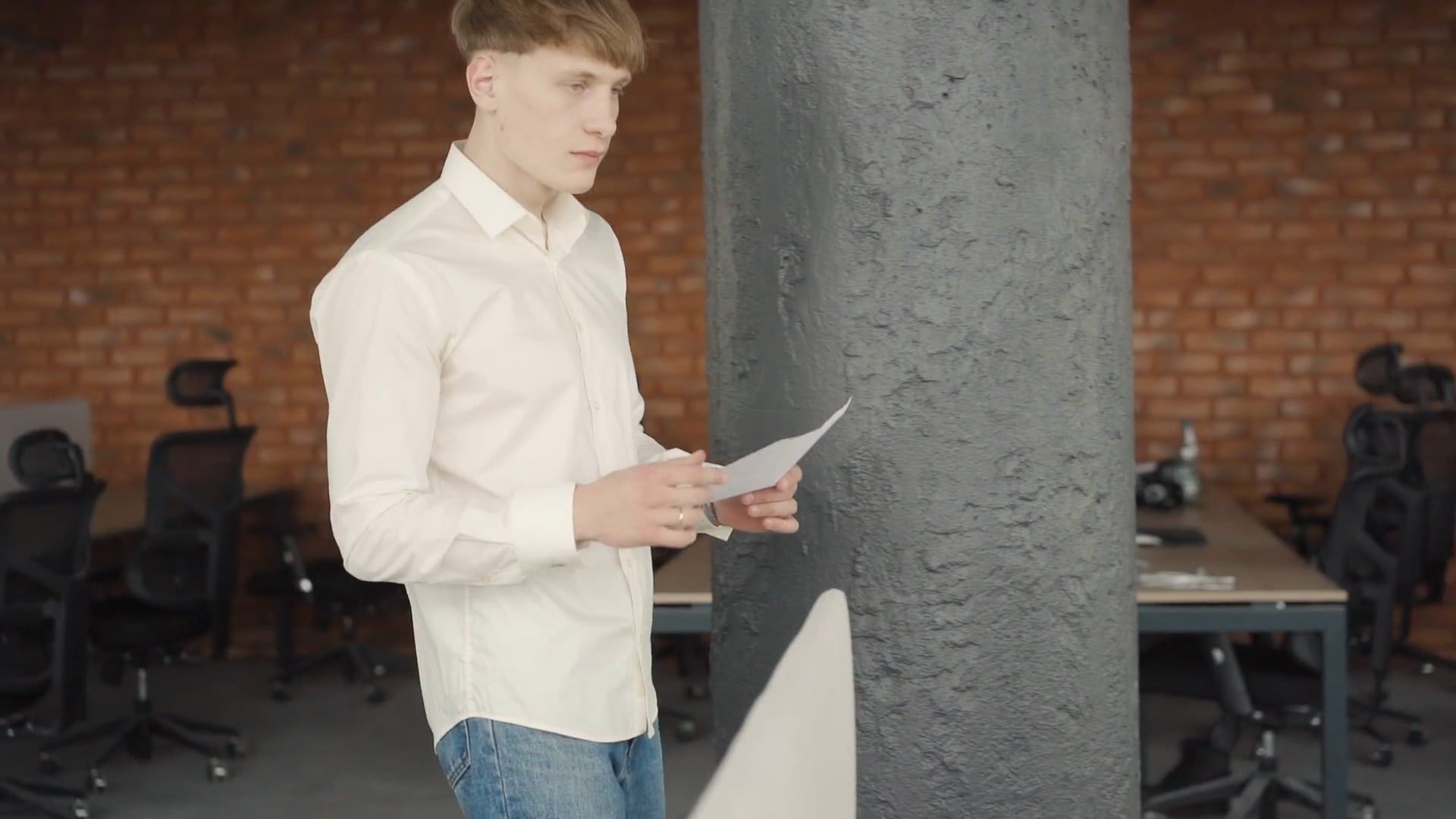 A Man Giving A Document · Free Stock Video