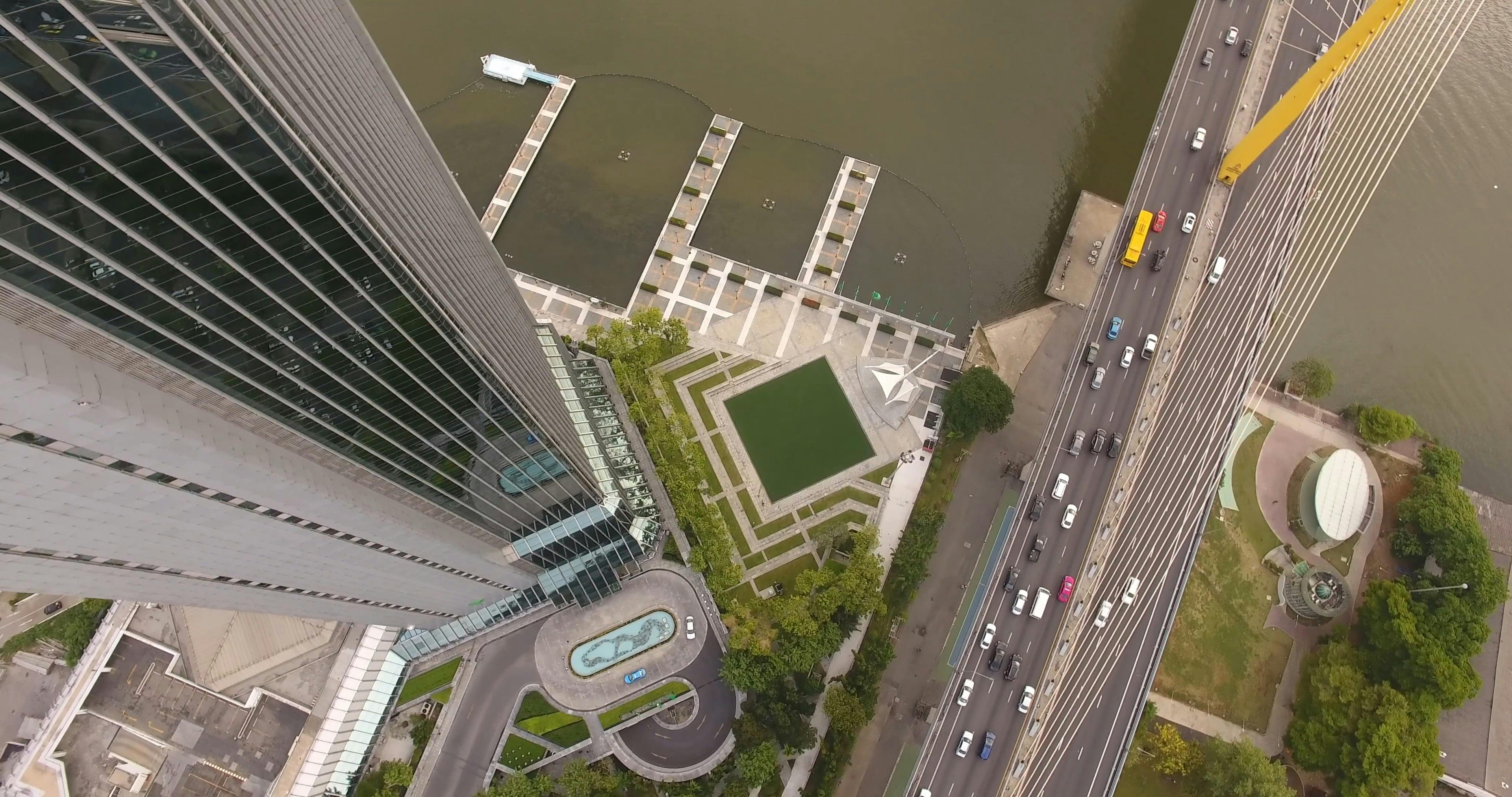 High Angle Shot of KBank Headquarters and Rama IX Bridge Free Stock ...