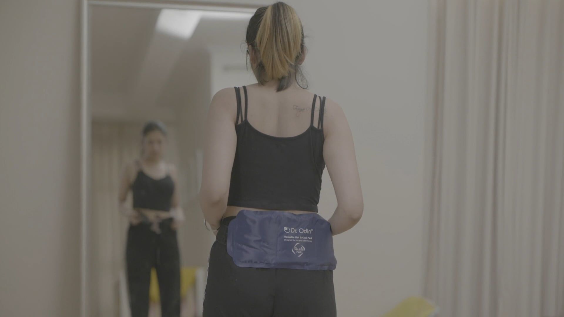 Woman Using Gel Pack for Back Pain Relief Free Stock Video Footage ...