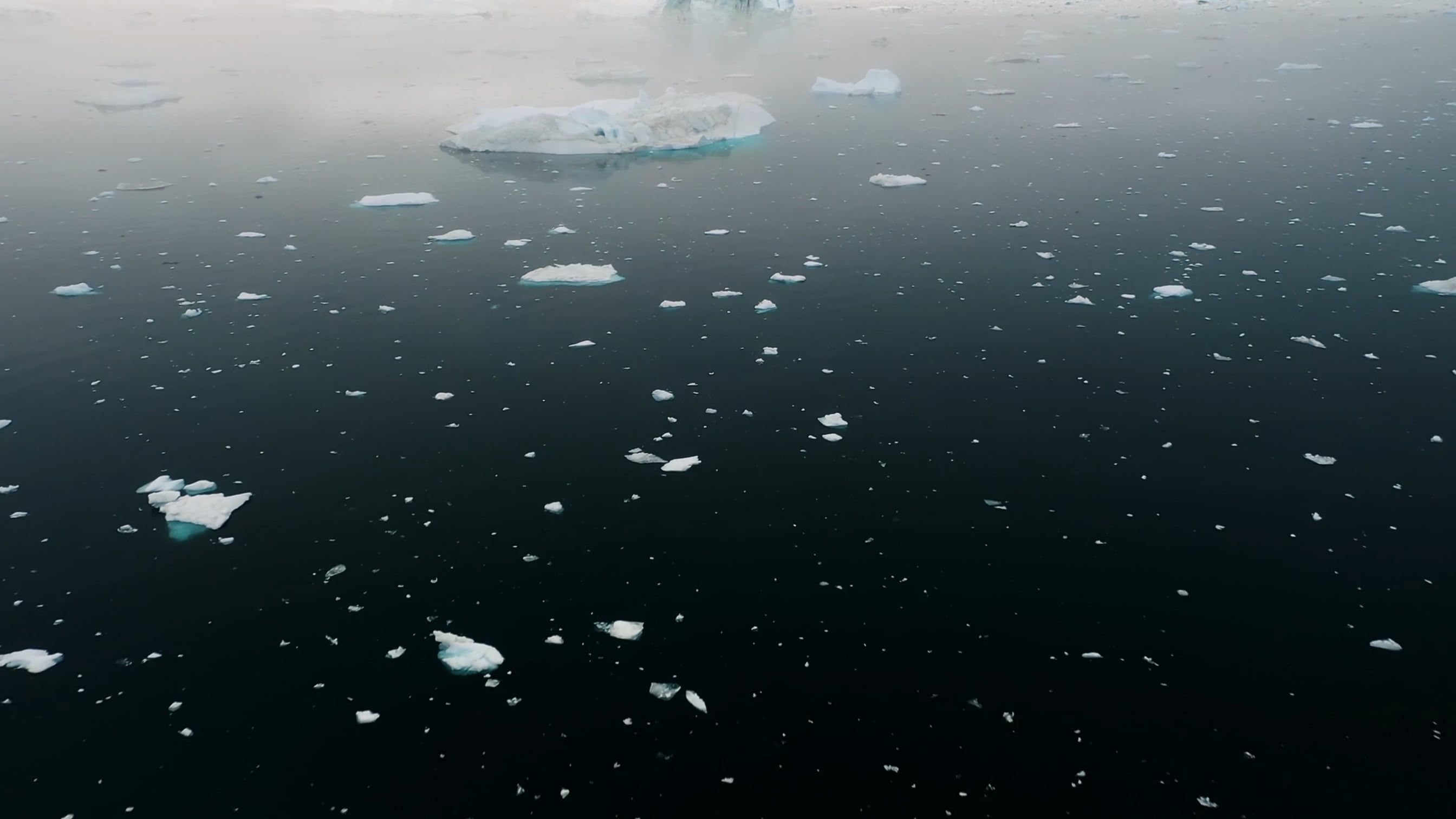 Drone Footage of a Body of Water in an Arctic Climate Free Stock Video ...