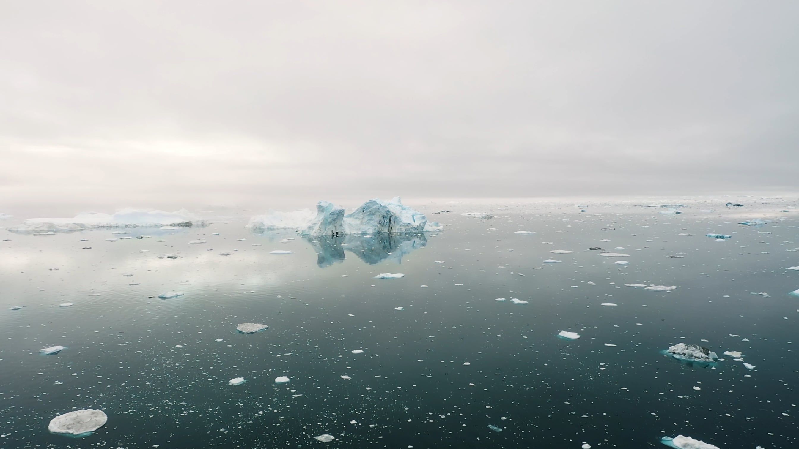 Drone Footage of a Body of Water in an Arctic Environment Free Stock ...