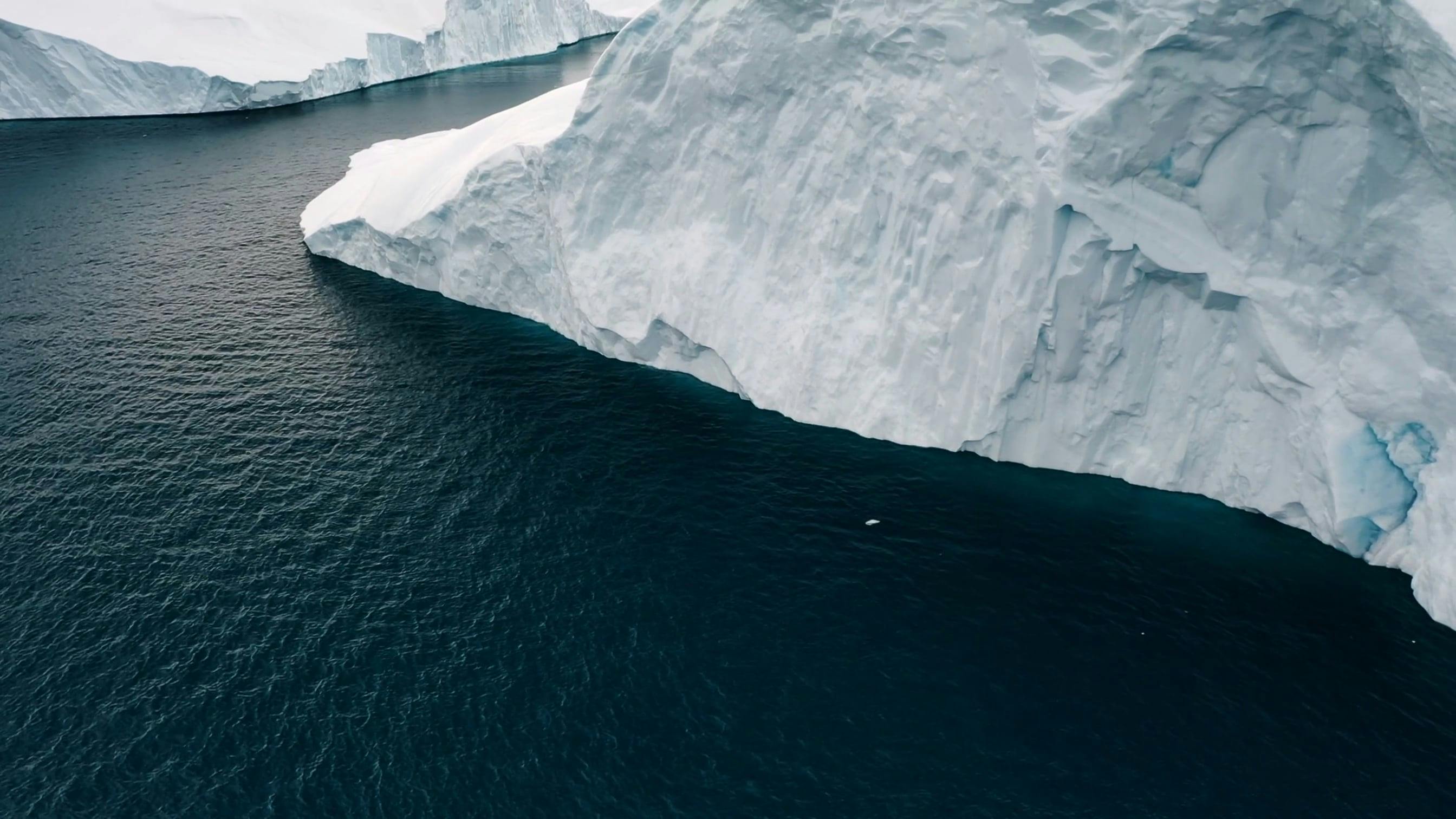 Close Up View of Giant Icebergs · Free Stock Video