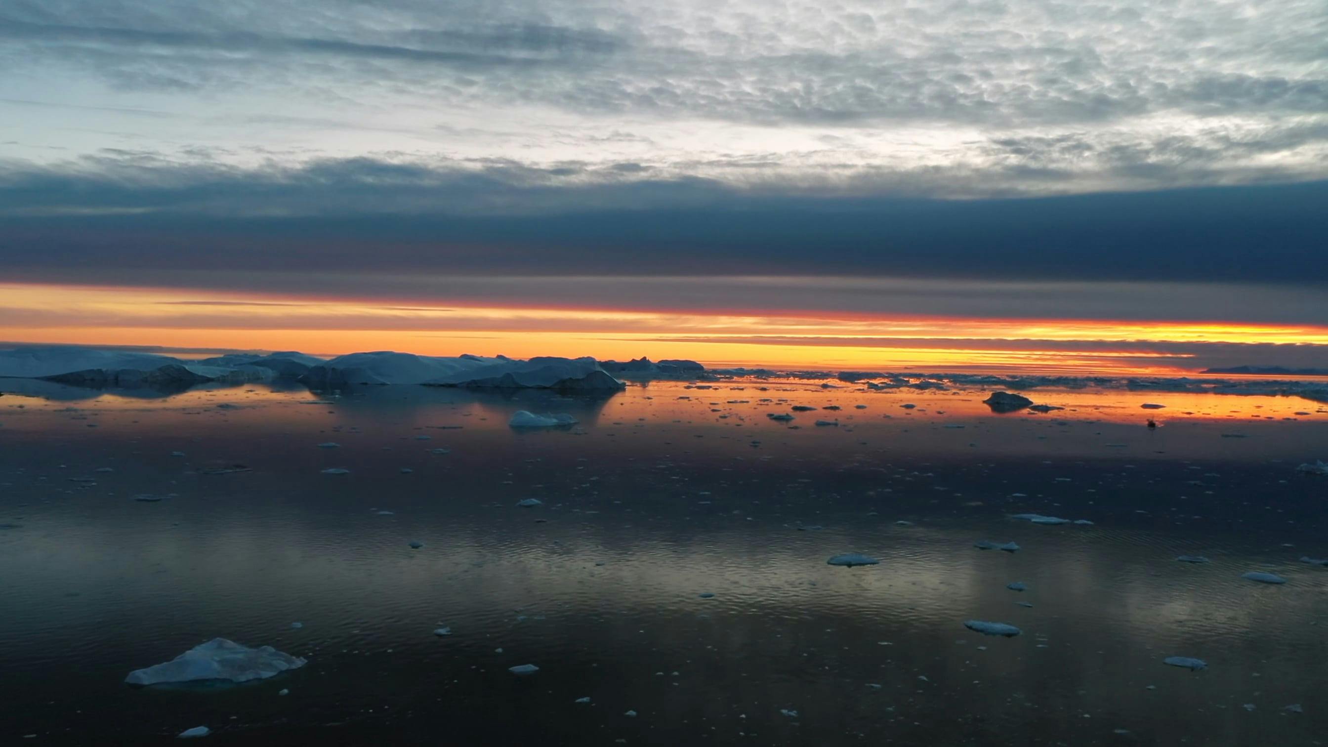 Drone Footage of Icy Waters · Free Stock Video