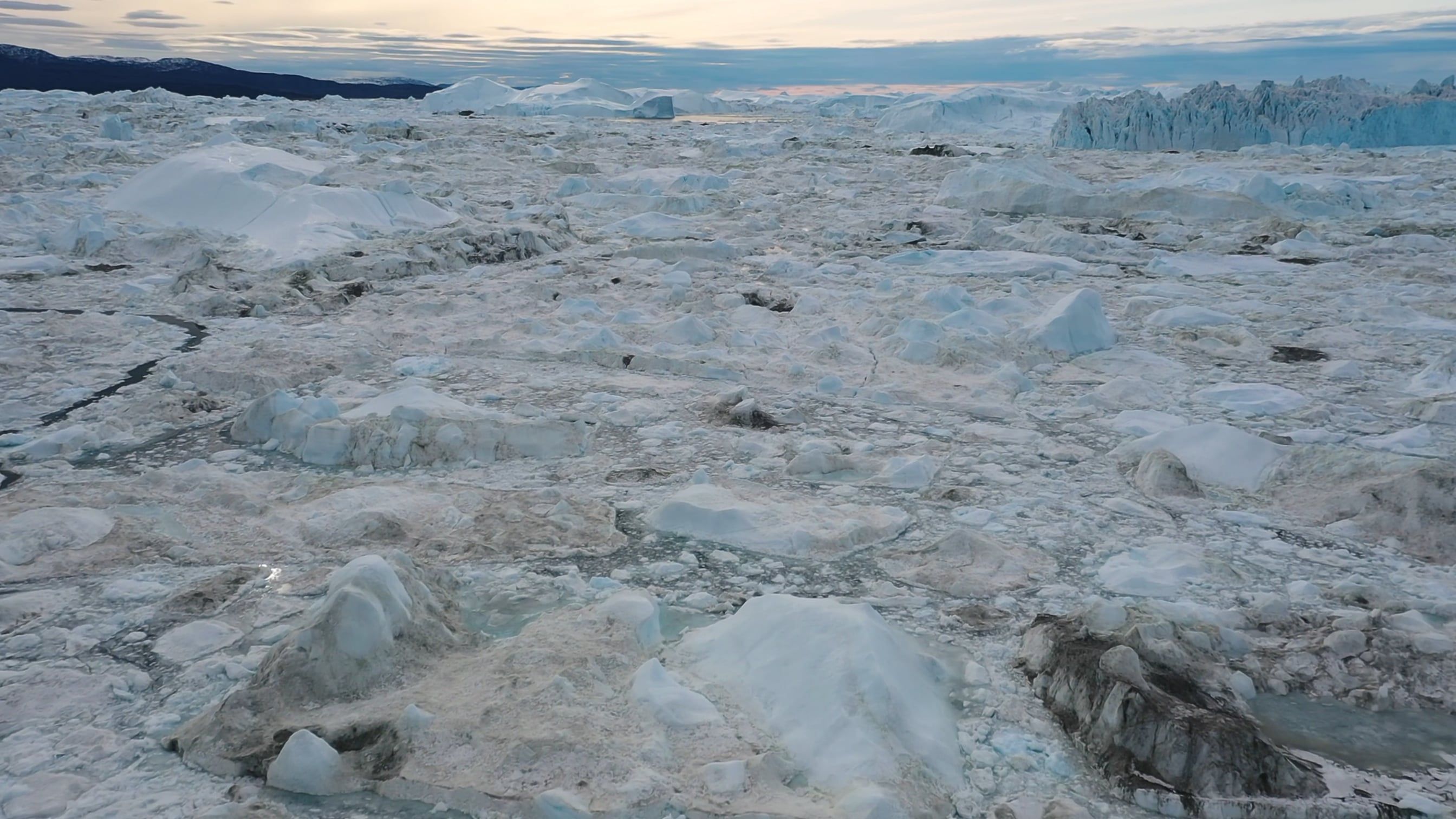 Aerial View of Ice Sheets at Greenland · Free Stock Video