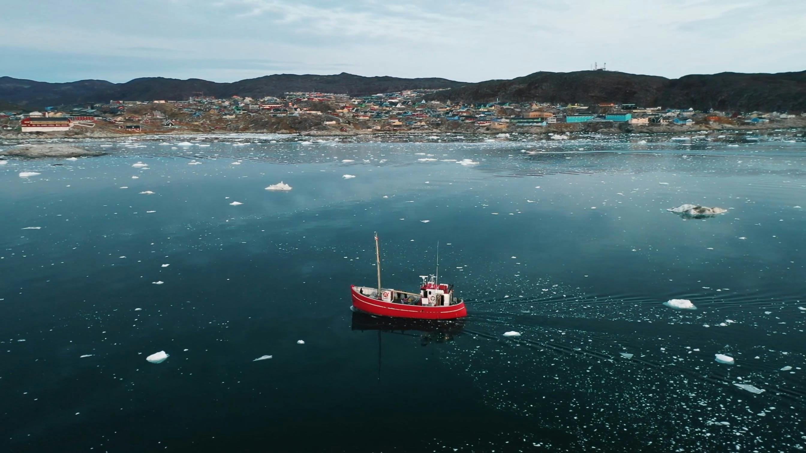 A Boat Sailing on an Icy Water · Free Stock Video