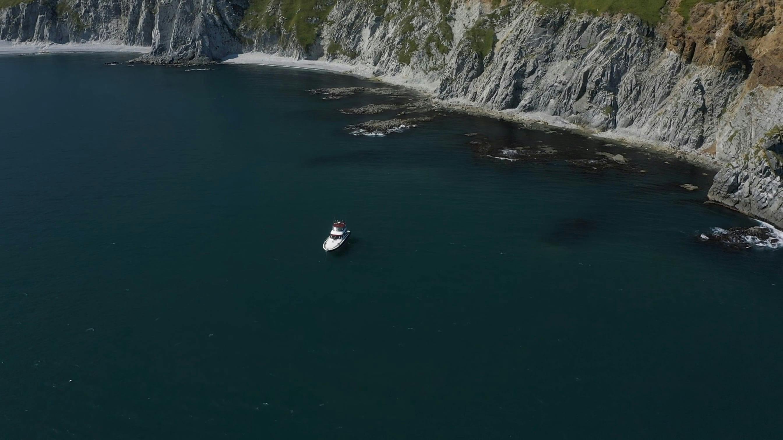 Yacht Near Coastline · Free Stock Video