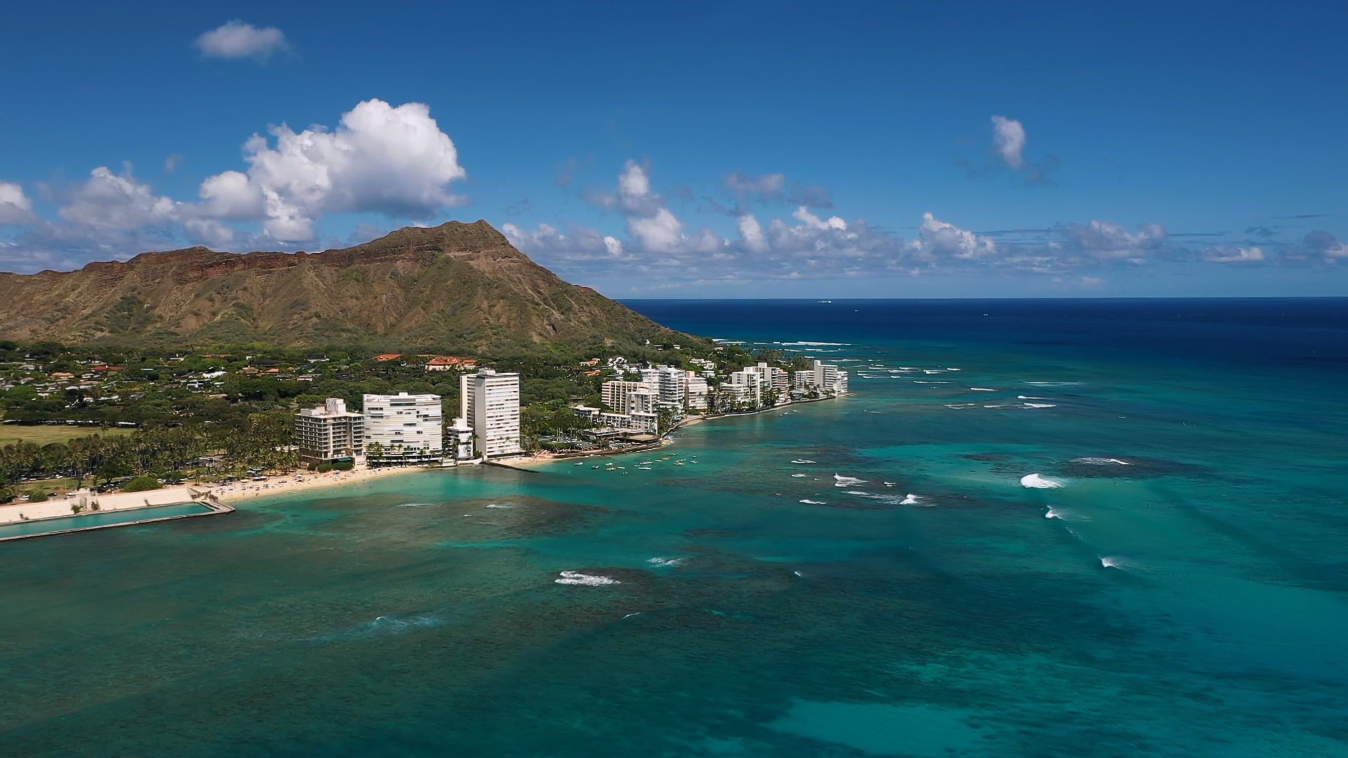 Aerial View of Mountain Beside the Sea · Free Stock Video