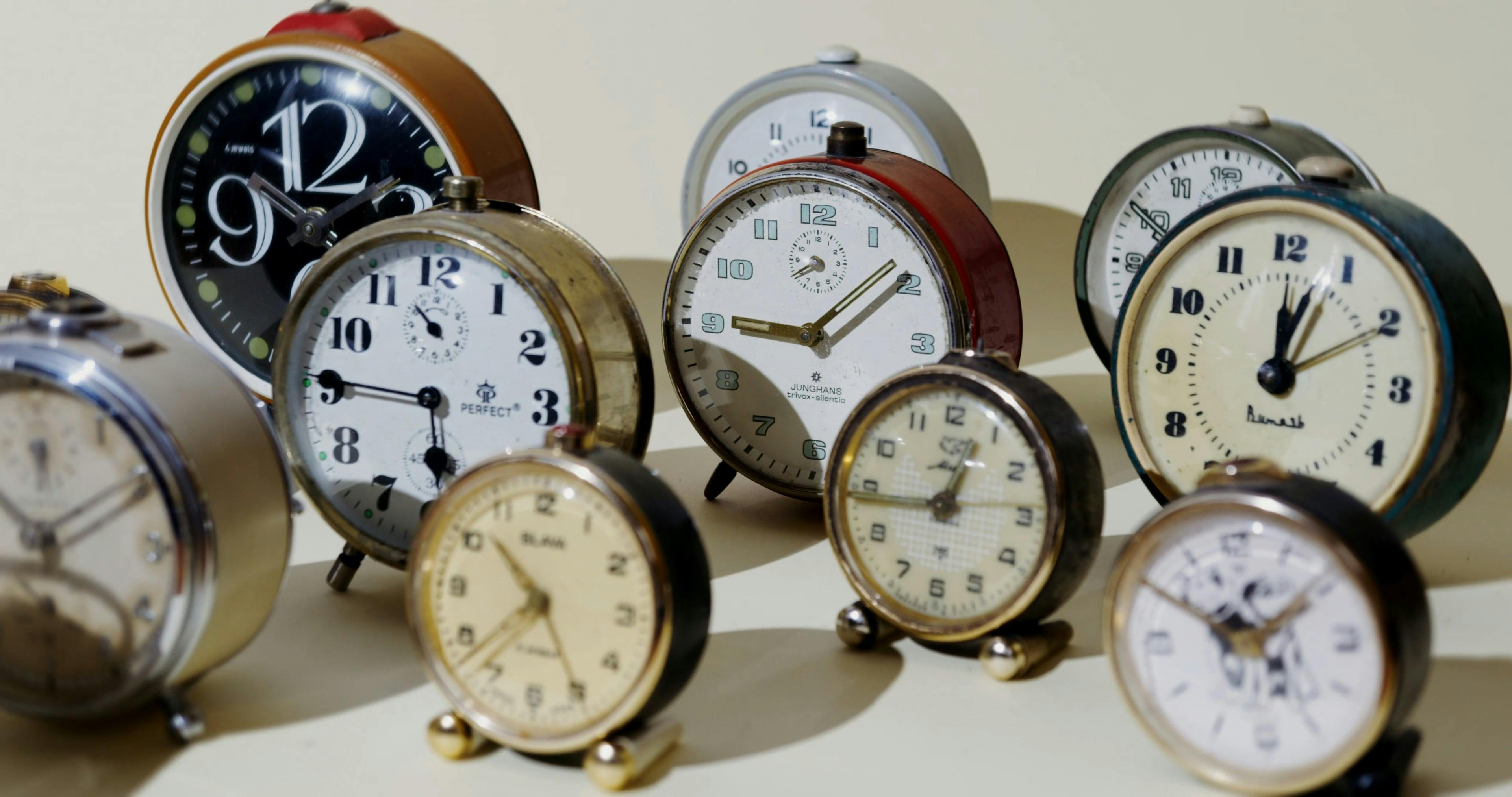 Variety of Alarm Clocks · Free Stock Video