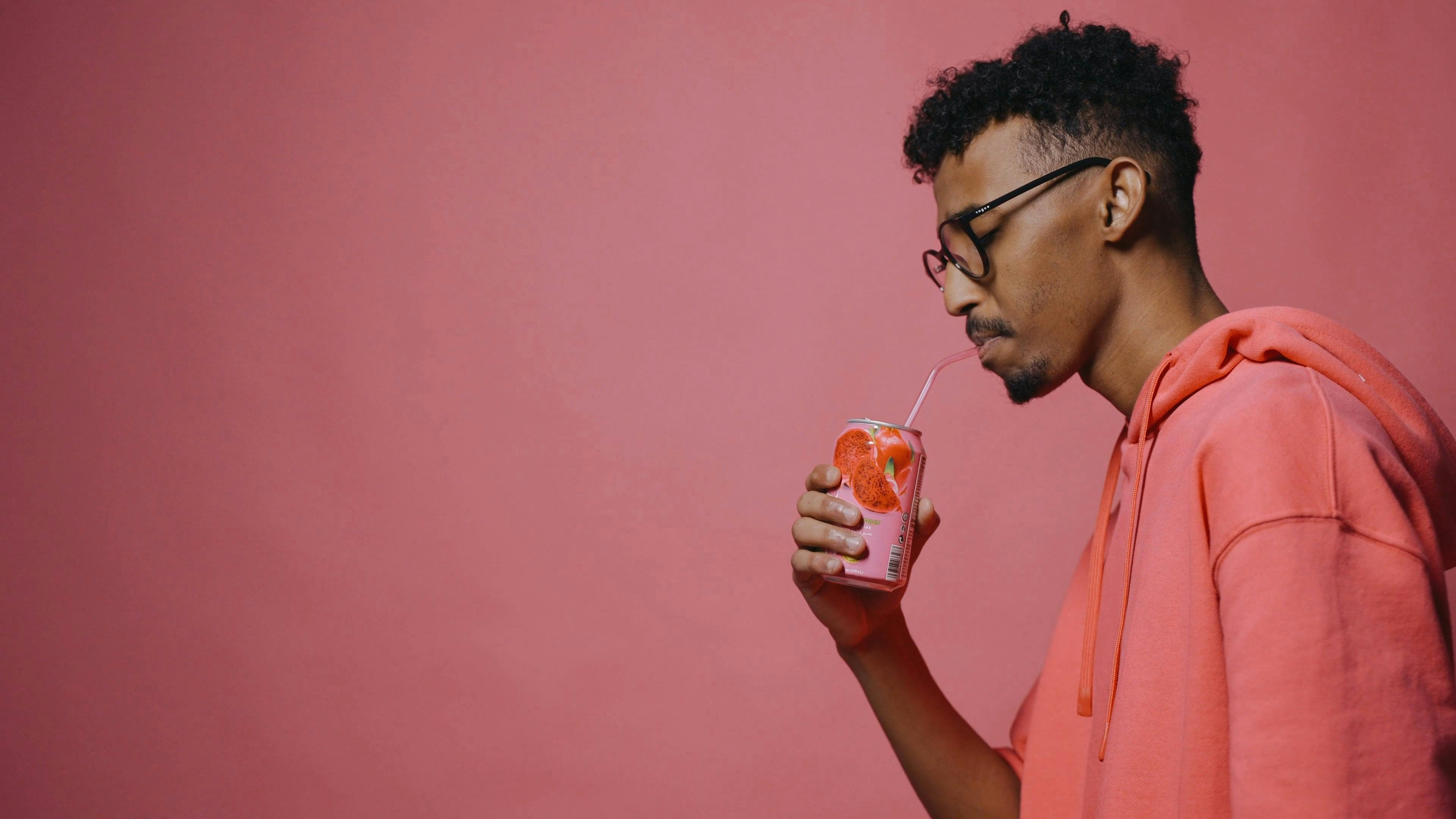 Man Drinking from a Straw Free Stock Video Footage, Royalty-Free 4K ...