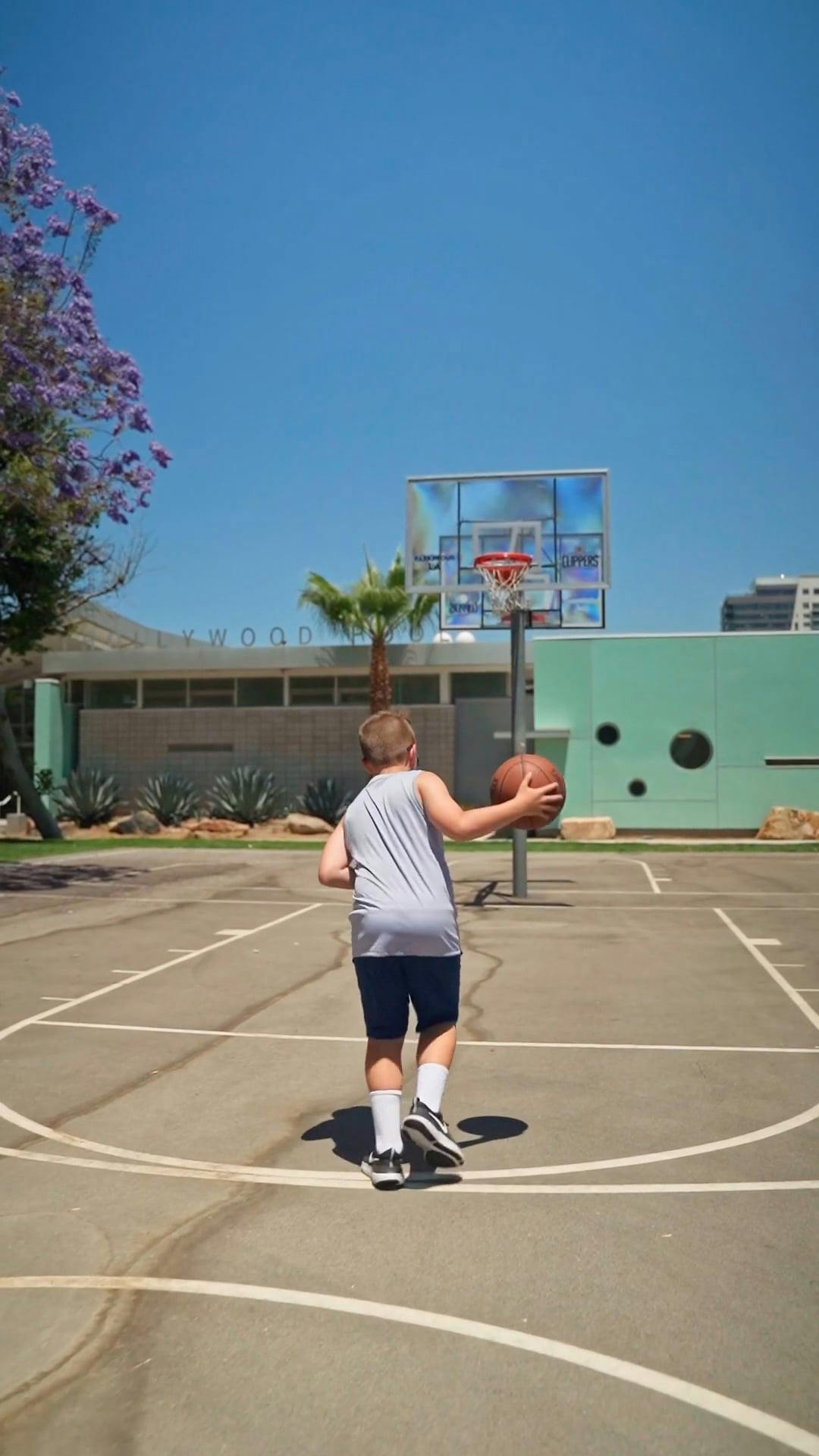 Man Dunking a Ball in to the Basket Free Stock Video Footage, Royalty ...