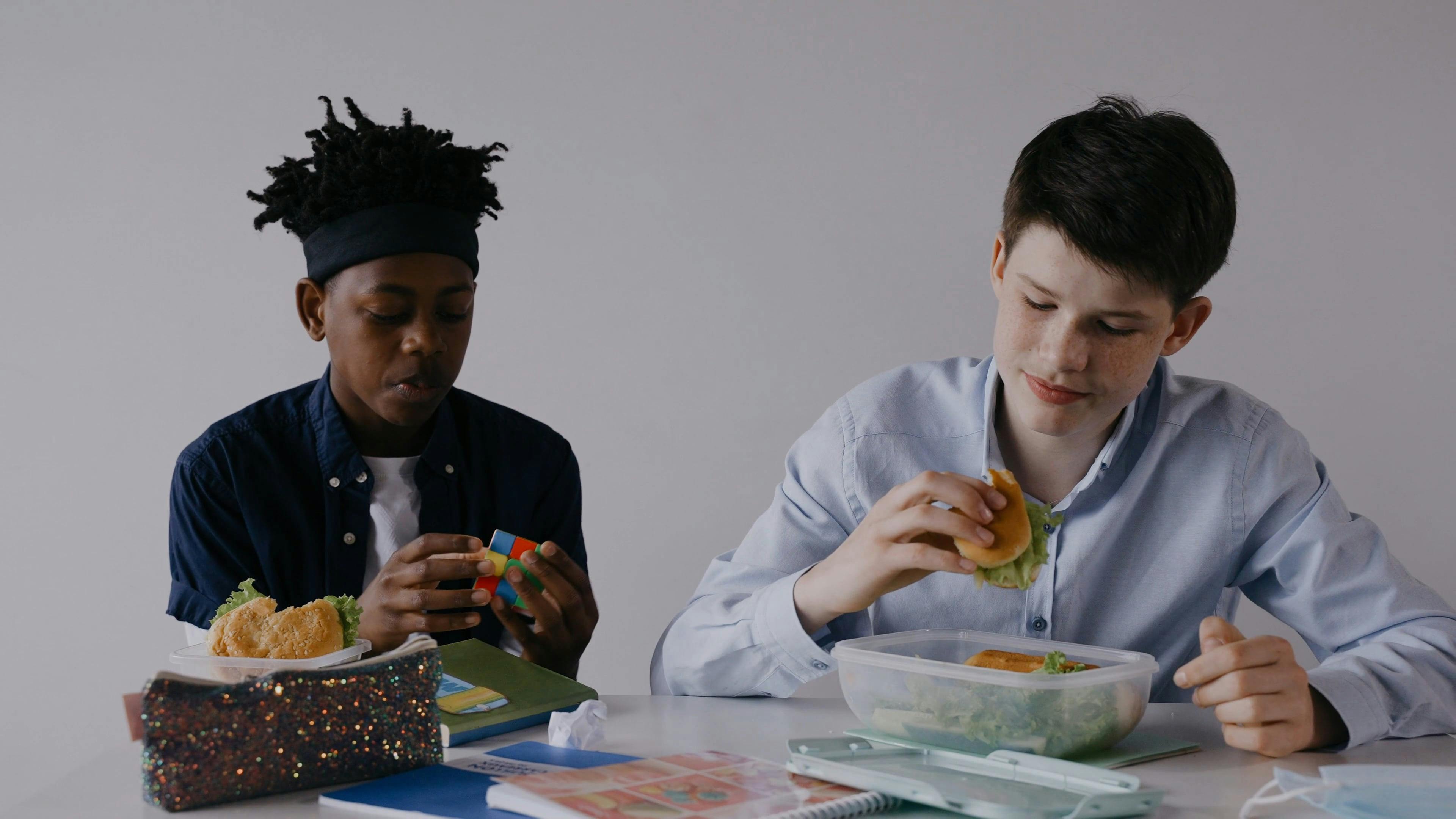 Boys Eating their Snacks Free Stock Video Footage, Royalty-Free 4K & HD ...