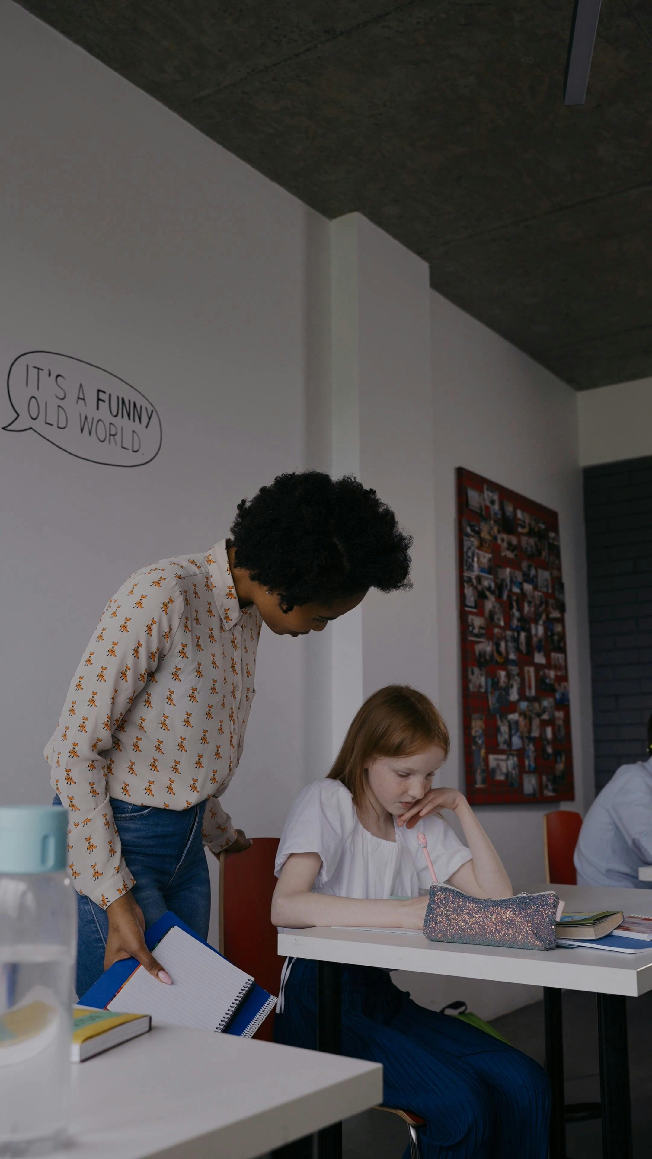 A Teacher Telling Her Class to be Quiet · Free Stock Video