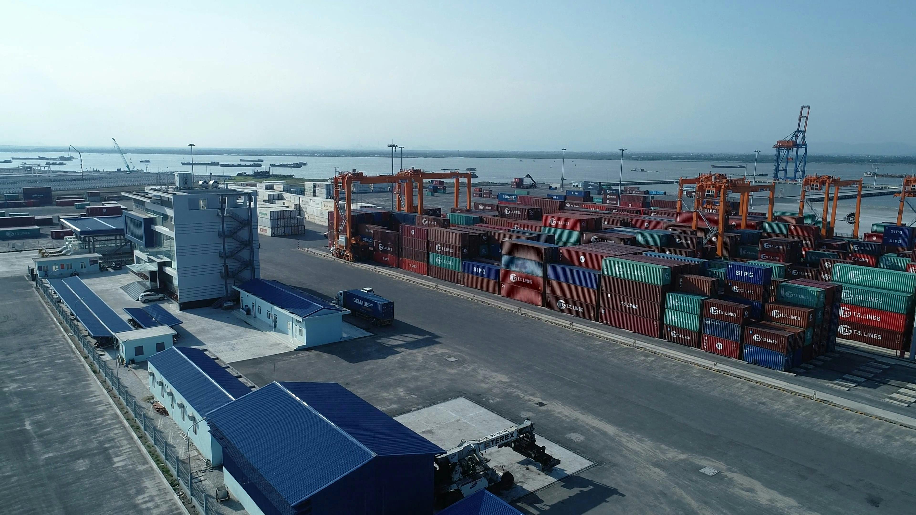 Cargo Containers Pile In Rows Inside A Sea Harbor Free Stock Video ...