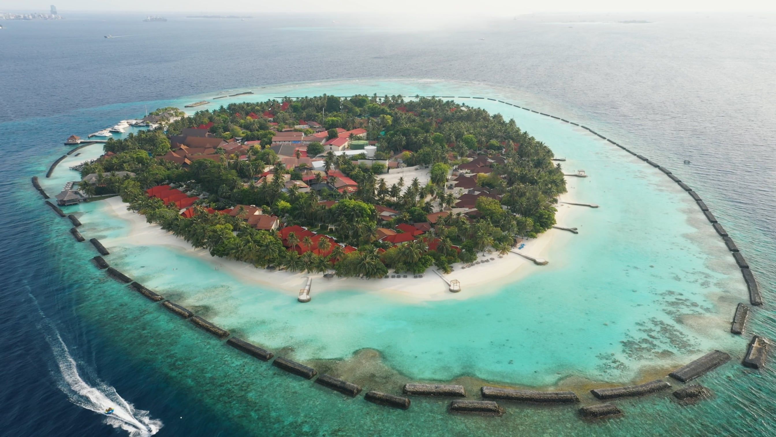 Aerial Footage of a Beautiful Resort in an Island Free Stock Video ...