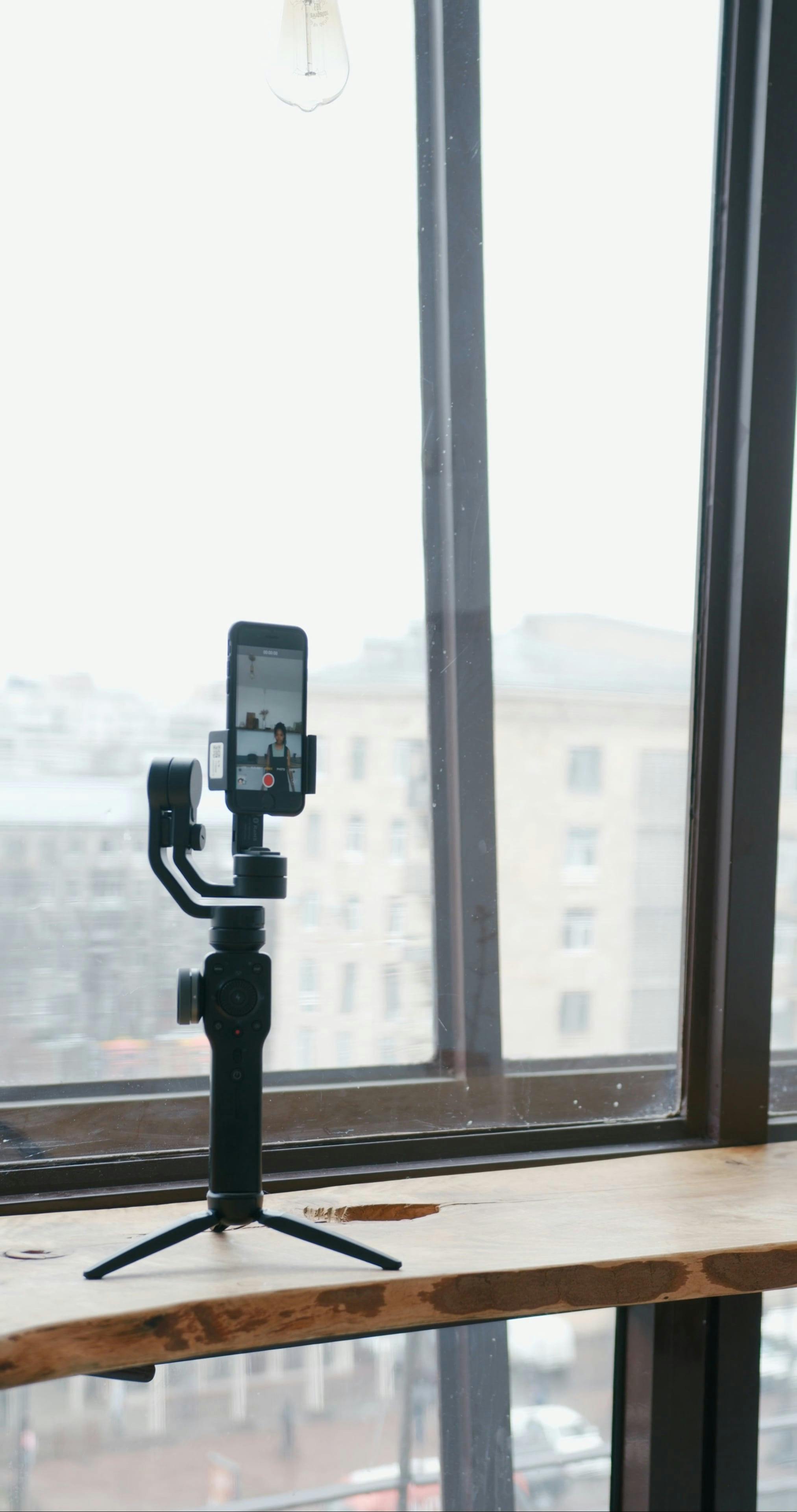 Woman Recording Herself With a Smartphone Free Stock Video Footage ...