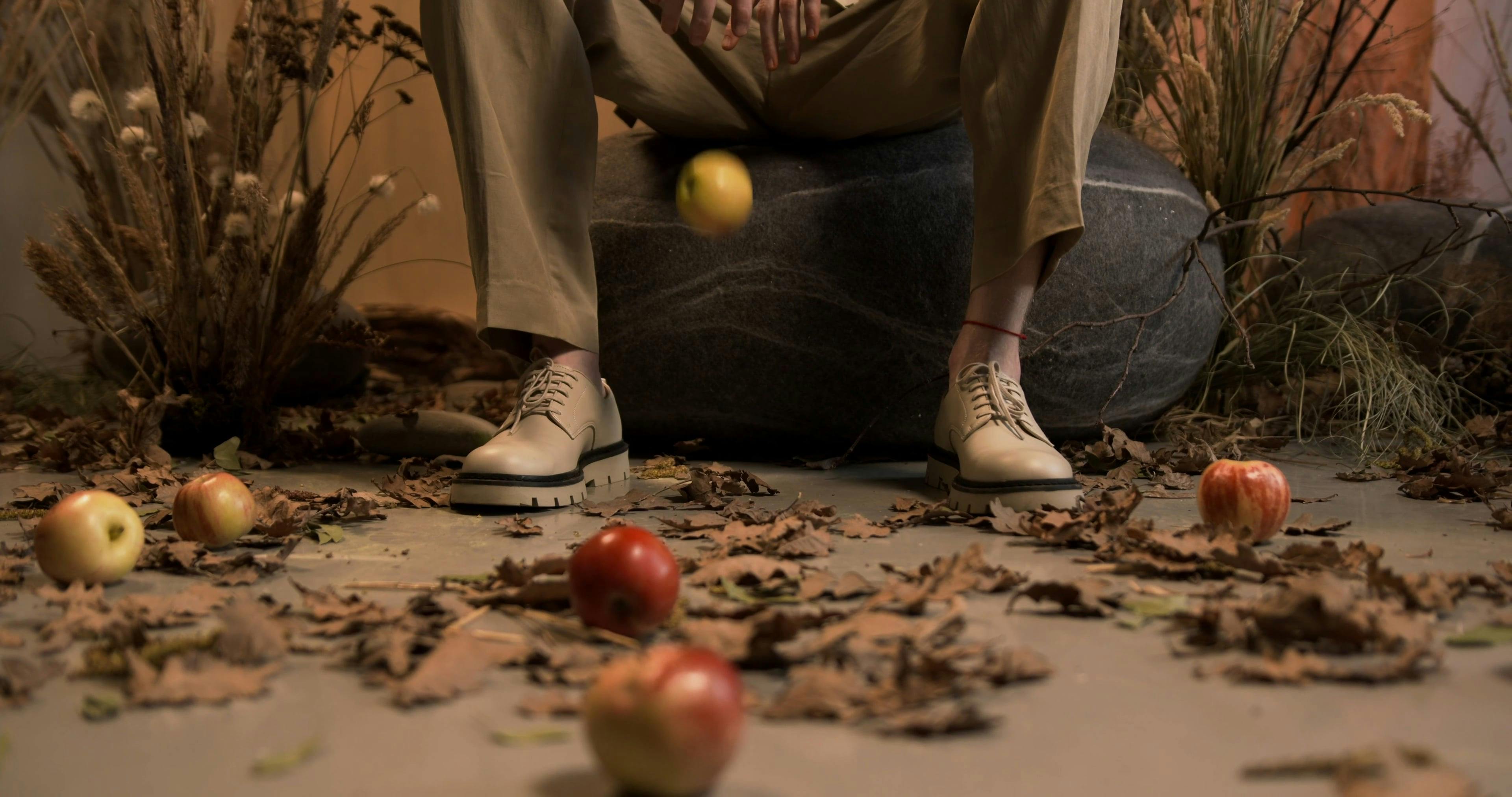 Man Throwing and Kicking the Apples Free Stock Video Footage, Royalty ...