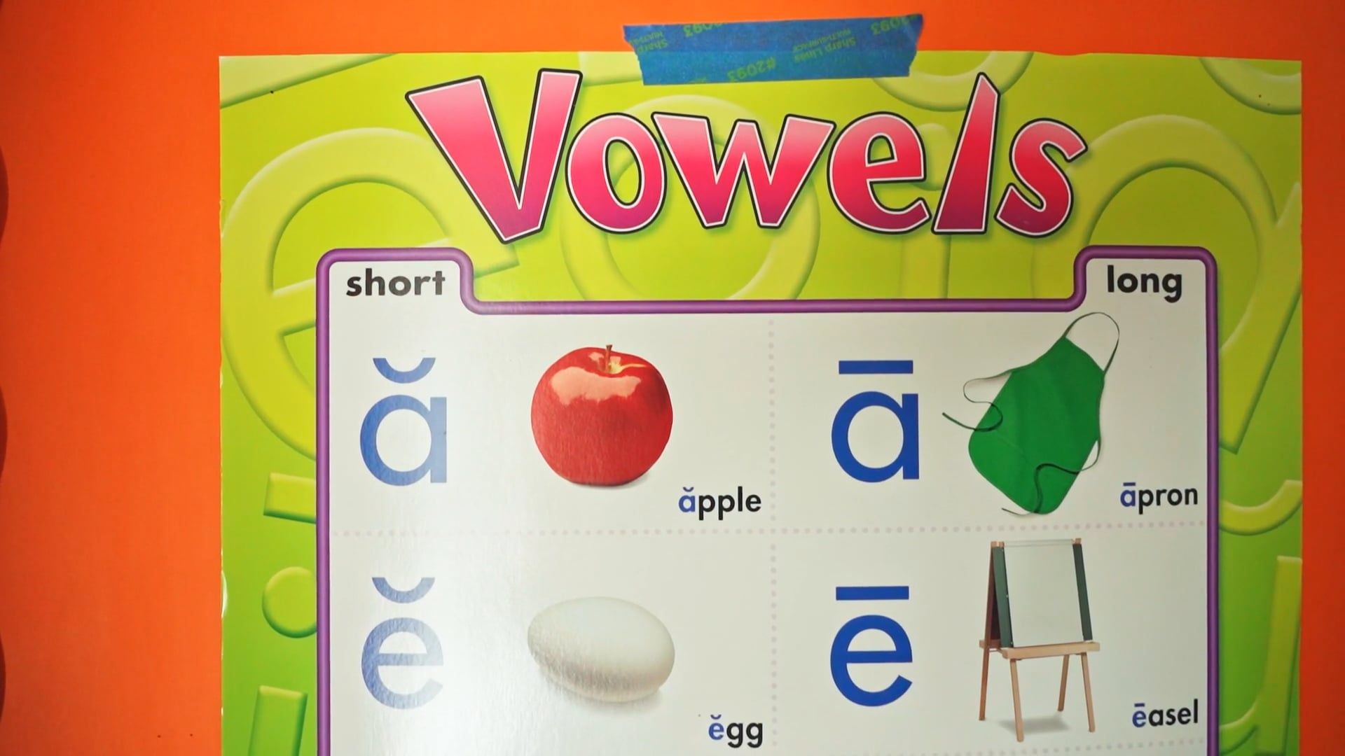 Close Up Video of a Vowel Poster · Free Stock Video