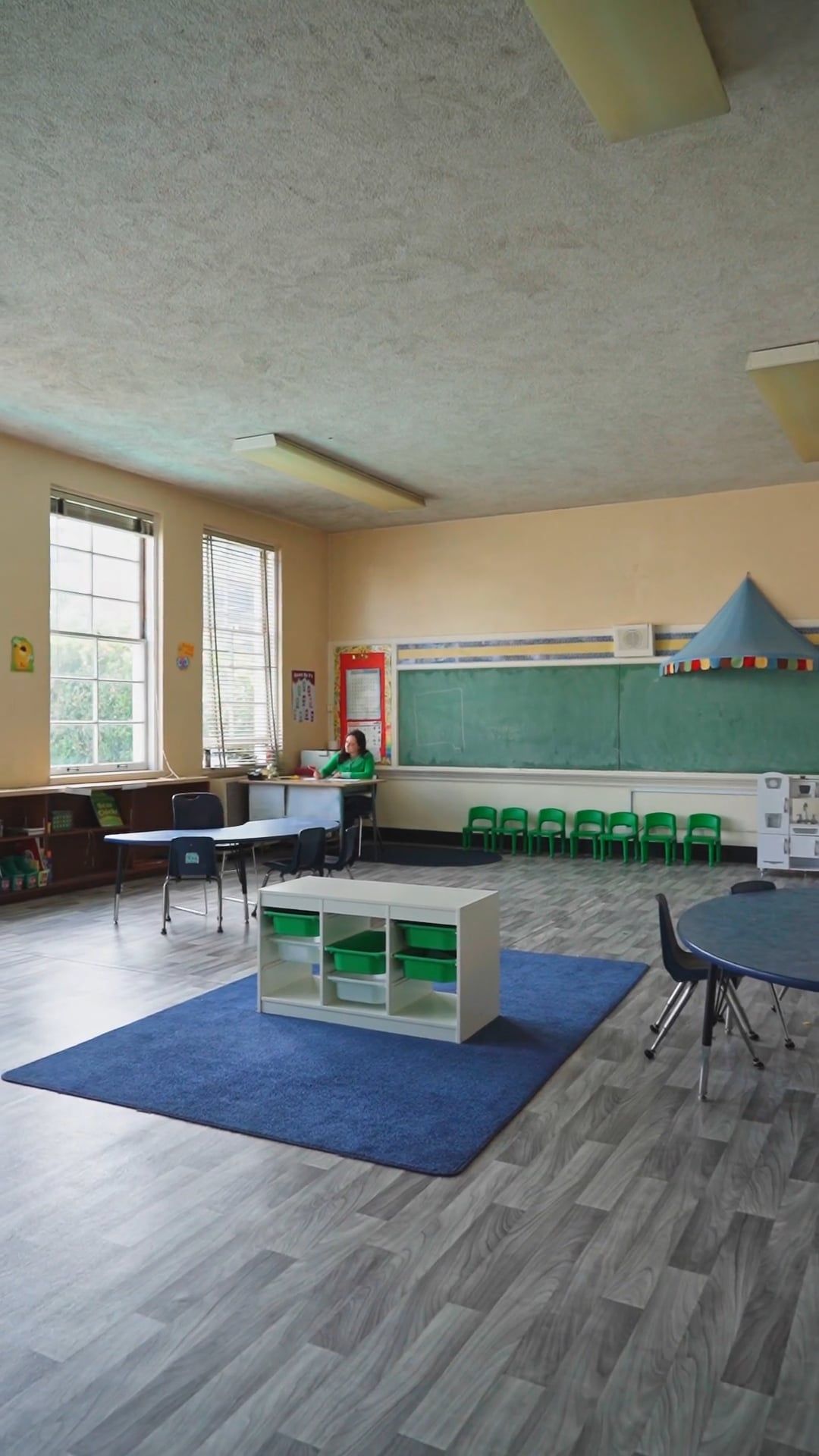 A Teacher Working in an Empty Classroom Free Stock Video Footage ...