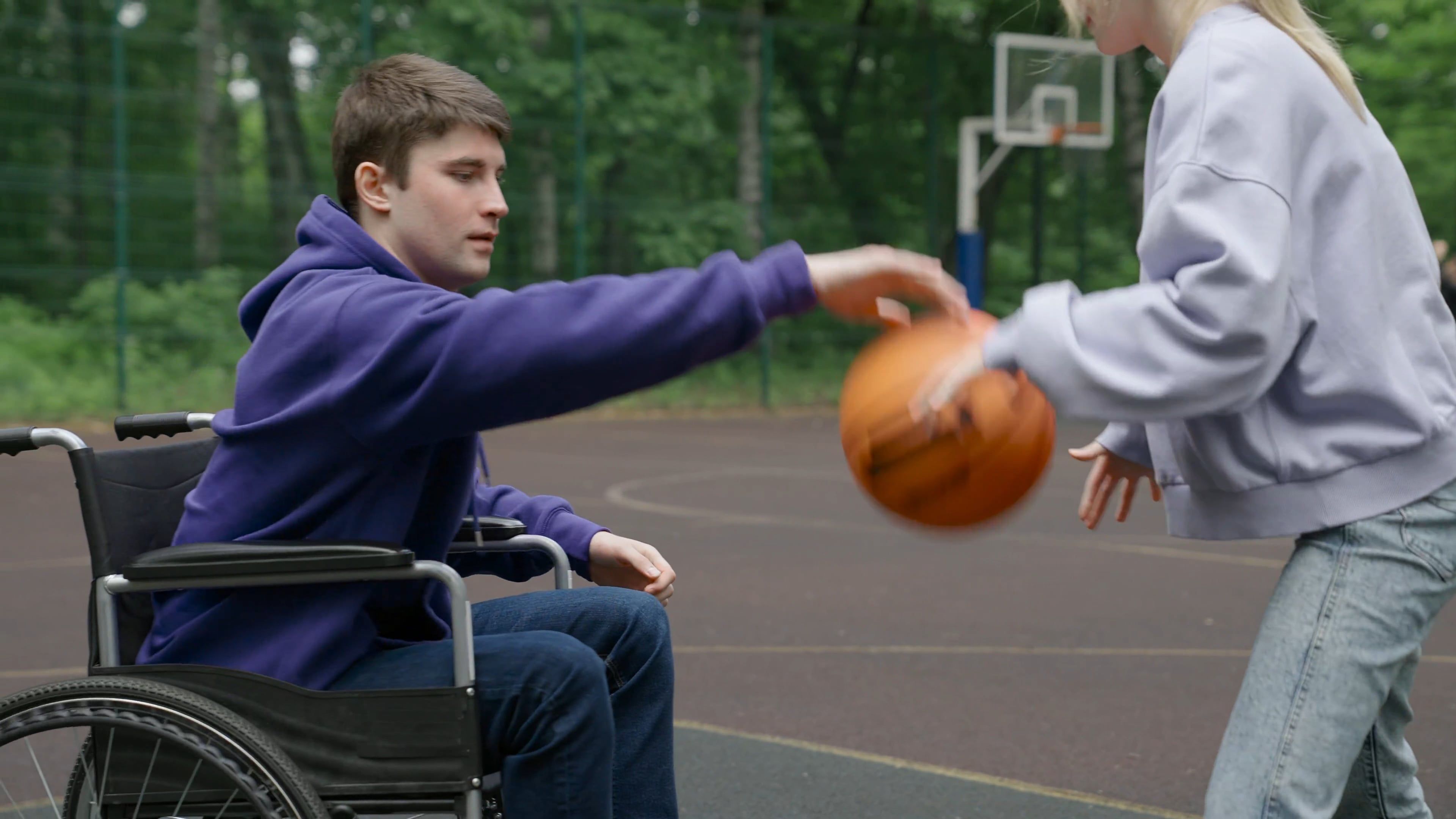 A Couple Playing Basketball · Free Stock Video
