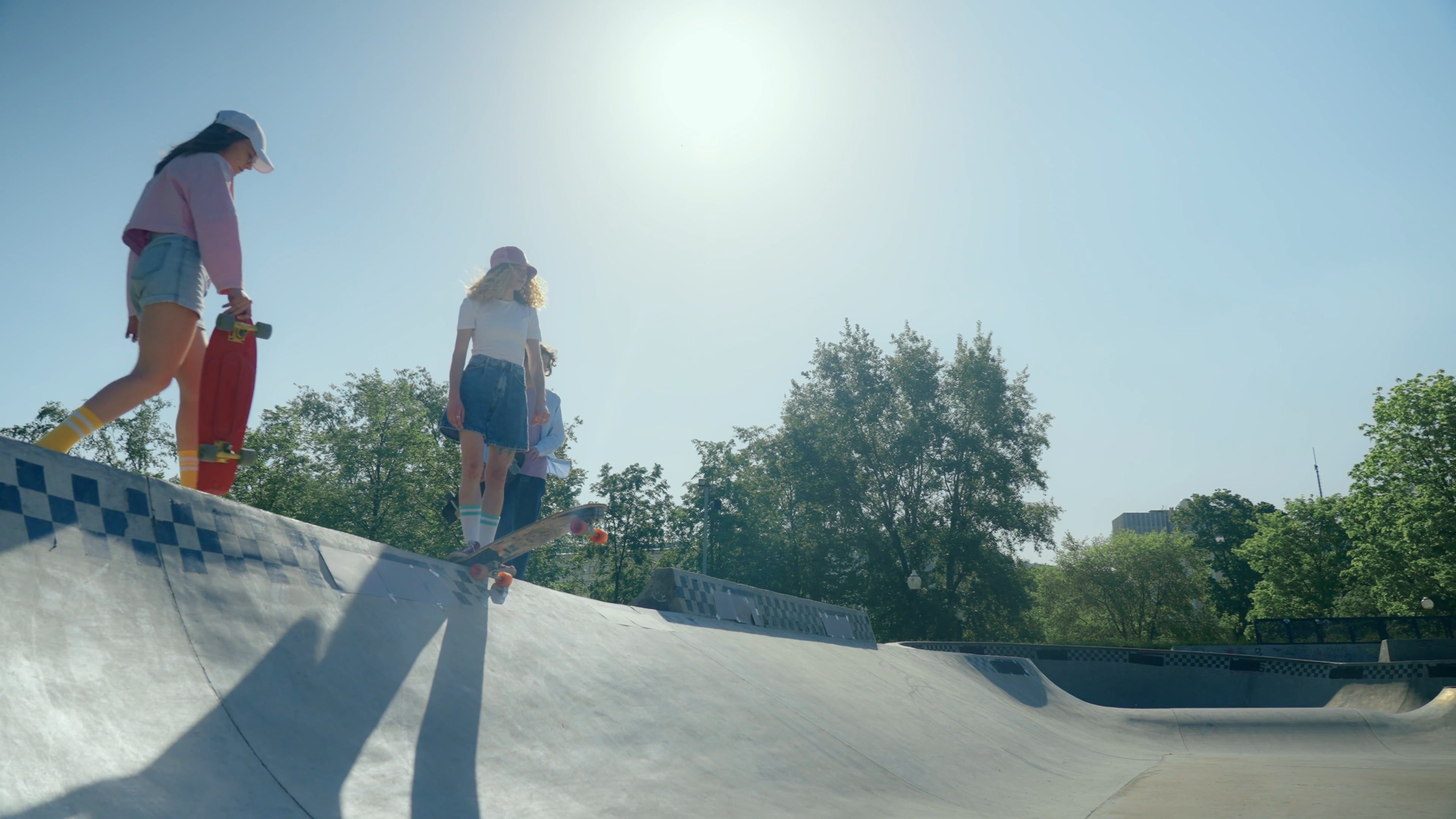 Teenagers Skateboarding at a Skate Park Free Stock Video Footage ...