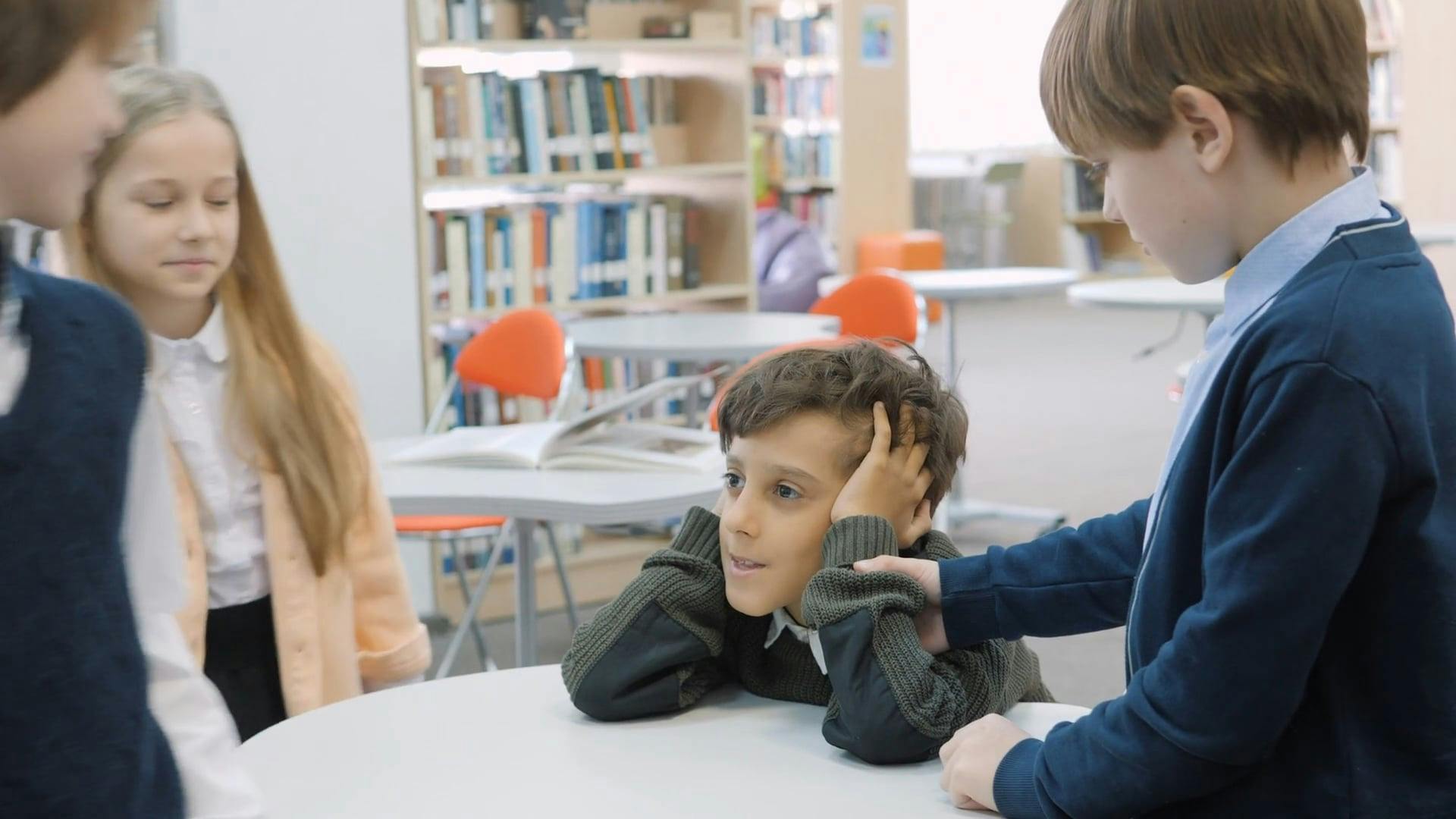 Kids Bullying a Boy Inside a Library Free Stock Video Footage, Royalty ...