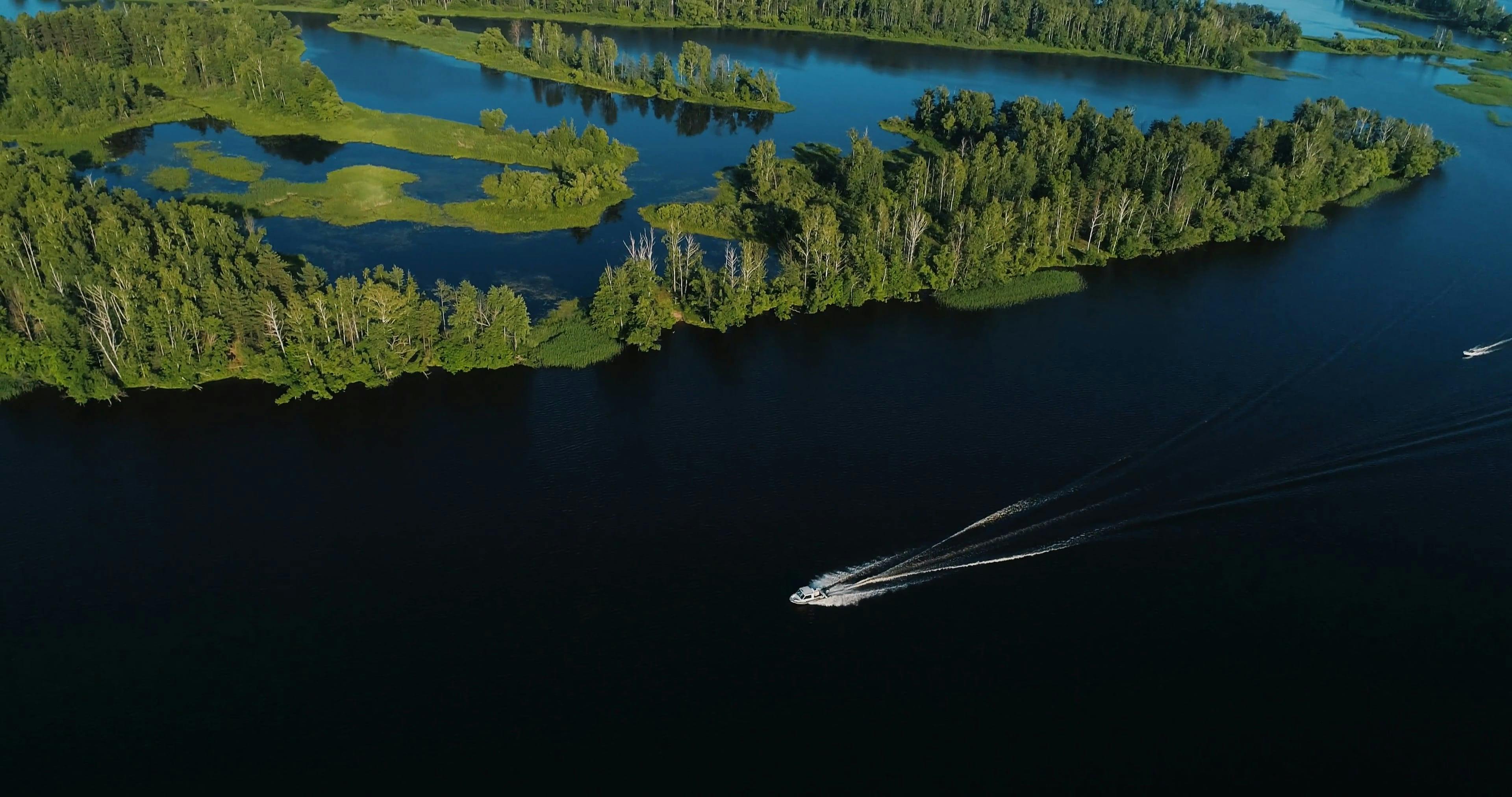 Drone Footage of Boats on a Lake Free Stock Video Footage, Royalty-Free ...