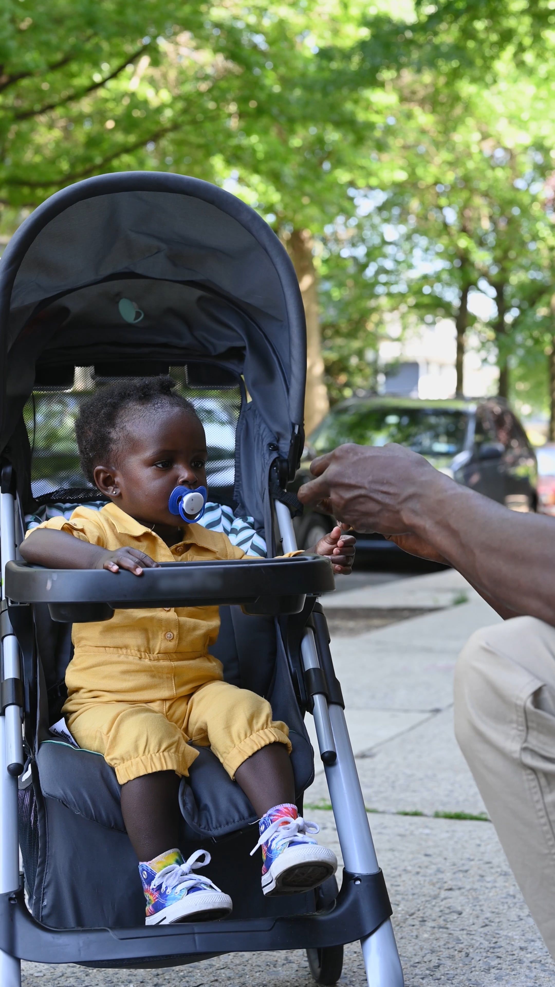 Baby With A Pacifier On a Stroller Free Stock Video Footage, Royalty ...