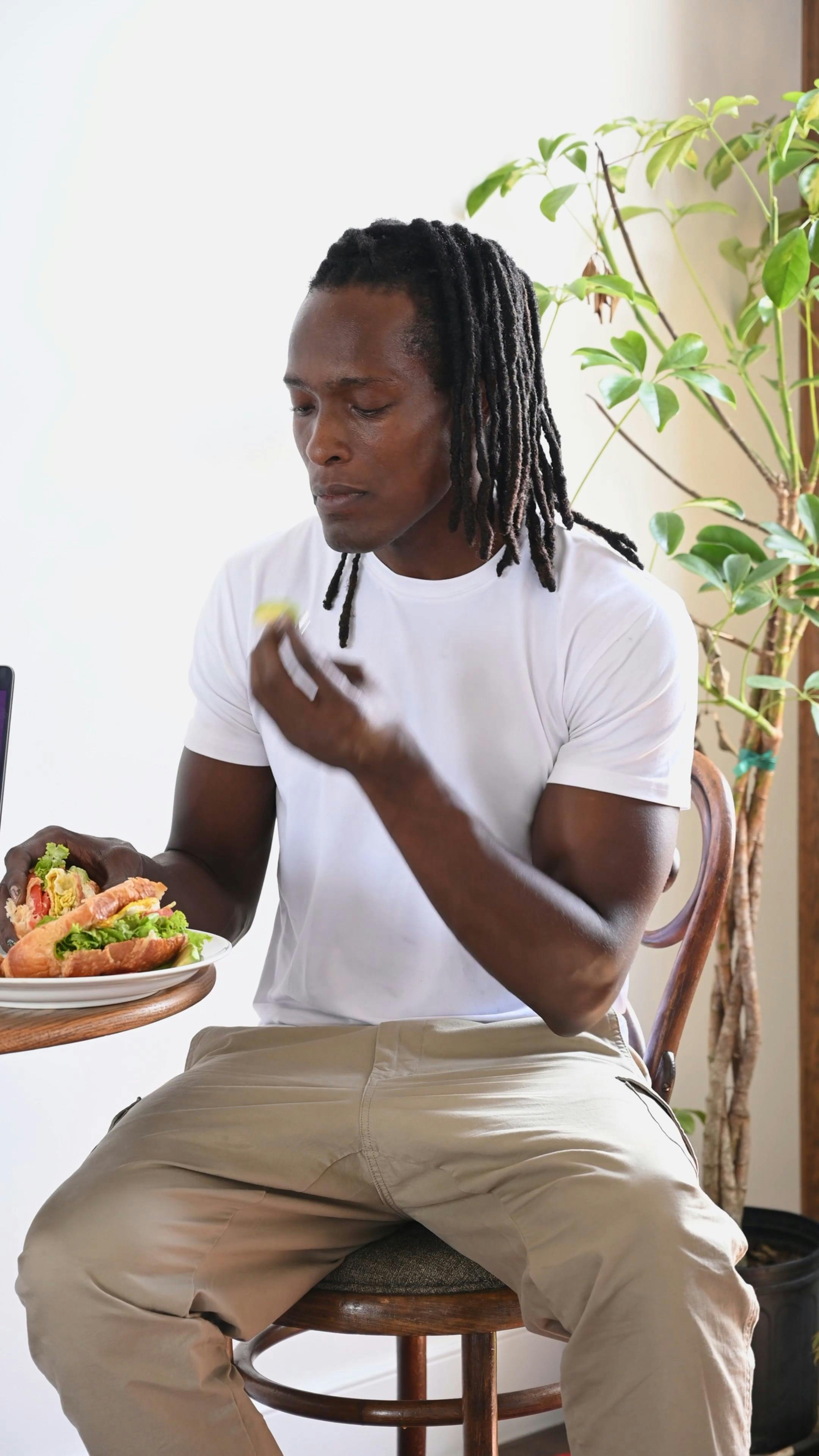 Man Eating Alone Free Stock Video Footage, Royalty-Free 4K & HD Video Clip