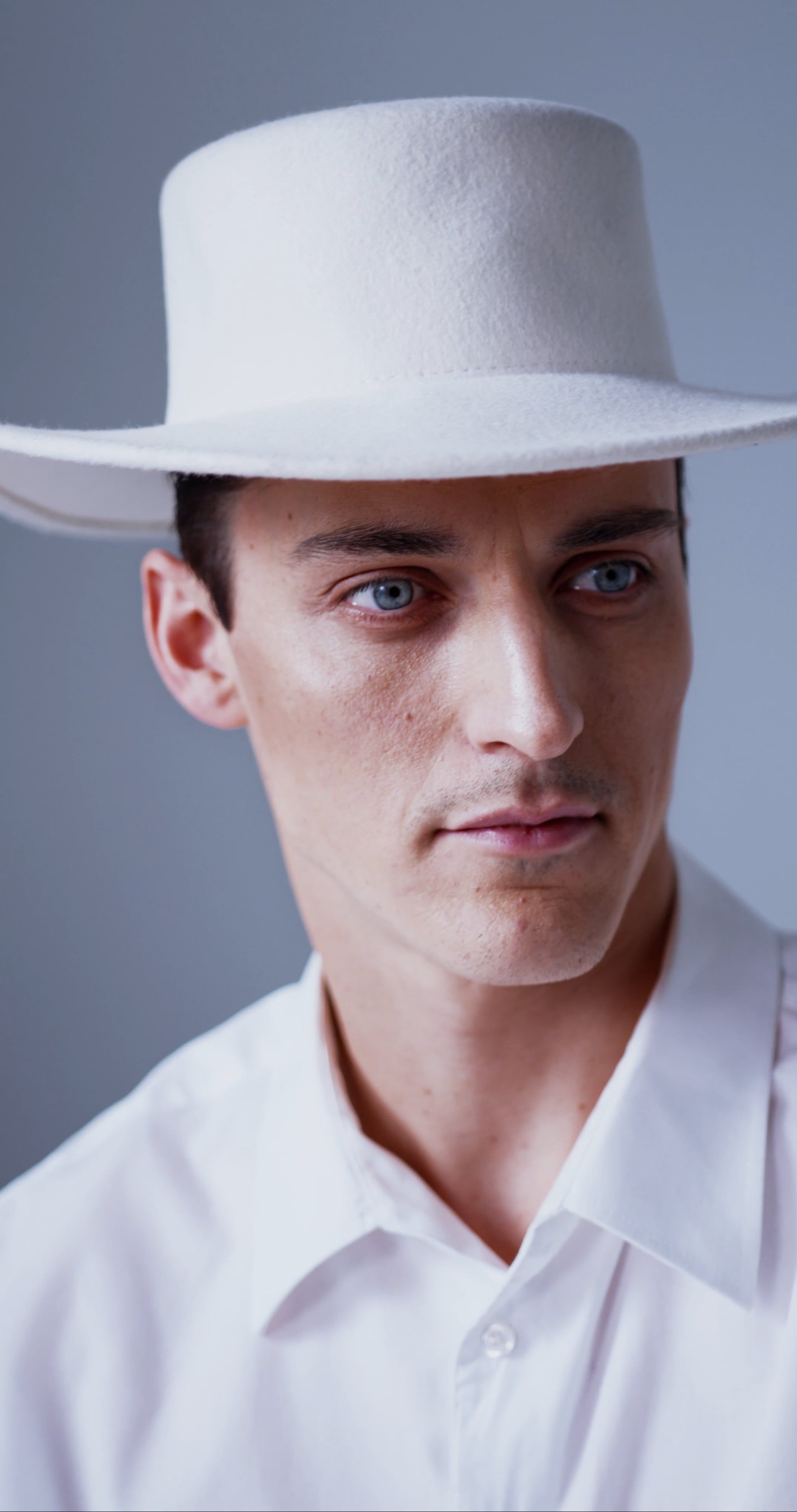 Blue Eyed Man Wearing a White Hat Free Stock Video Footage, Royalty ...