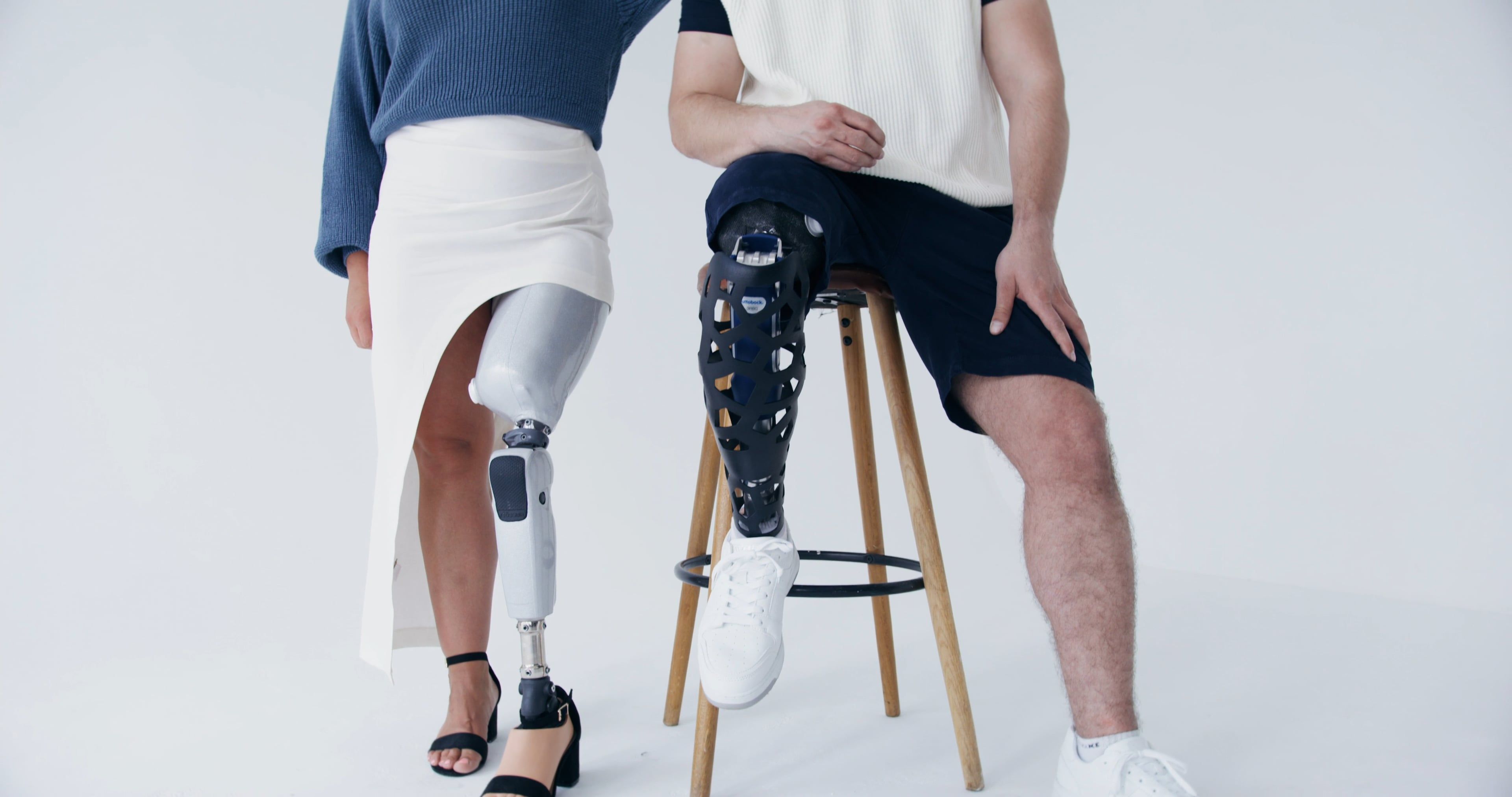 Man and a Woman Wearing Prosthetic Legs Free Stock Video Footage ...