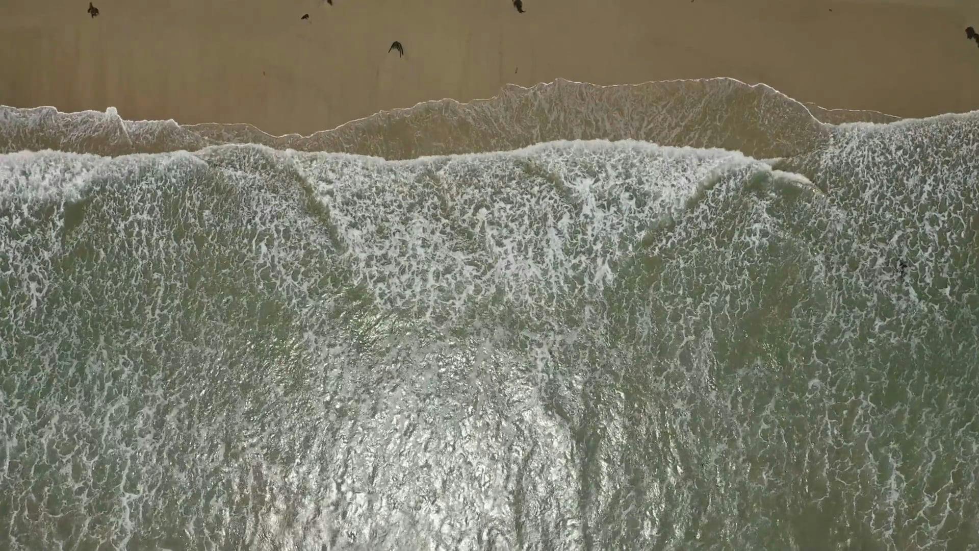 Top View Footage Of Waves Of The Sea Free Stock Video Footage, Royalty ...