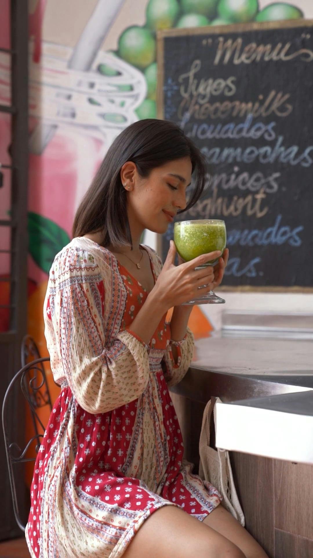 A Young Woman Drinking a Shake Free Stock Video Footage, Royalty-Free ...